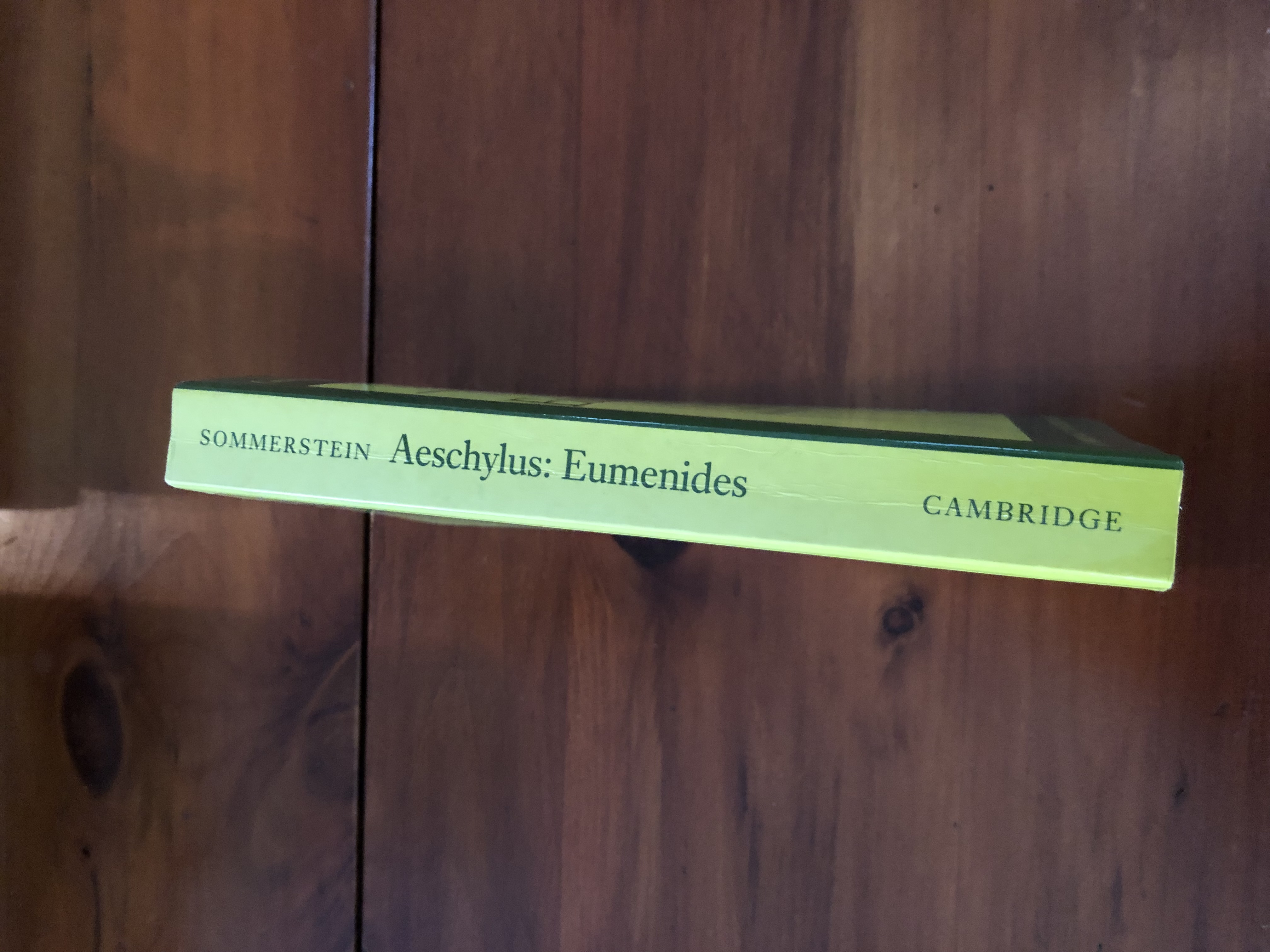 Eumenides by Aeschylus & Alan H. Sommerstein: Near Fine Soft cover ...