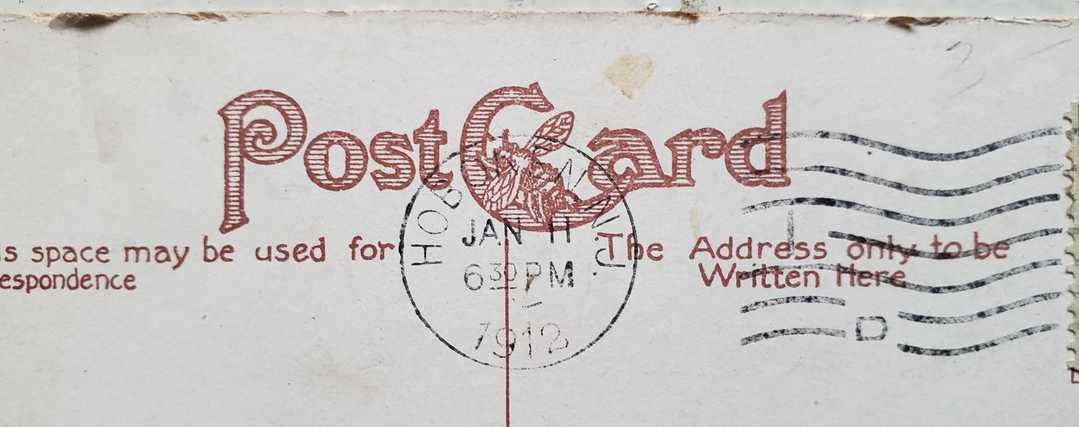 Benjamin Franklin Green One Cent Stamp on a 1912 Postcard by Benjamin ...