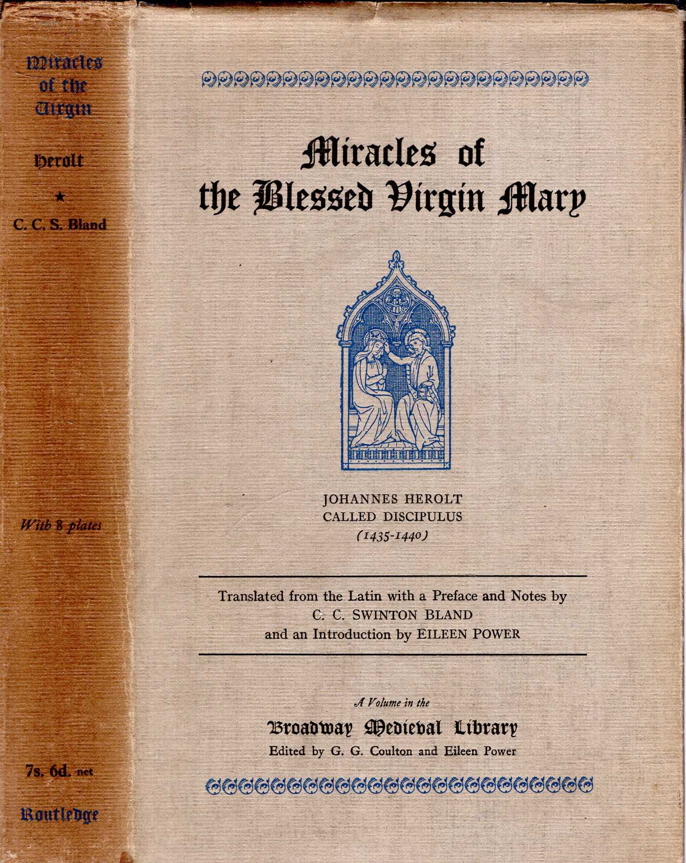 Miracles of the Blessed Virgin Mary by Herolt, Johannes (called ...