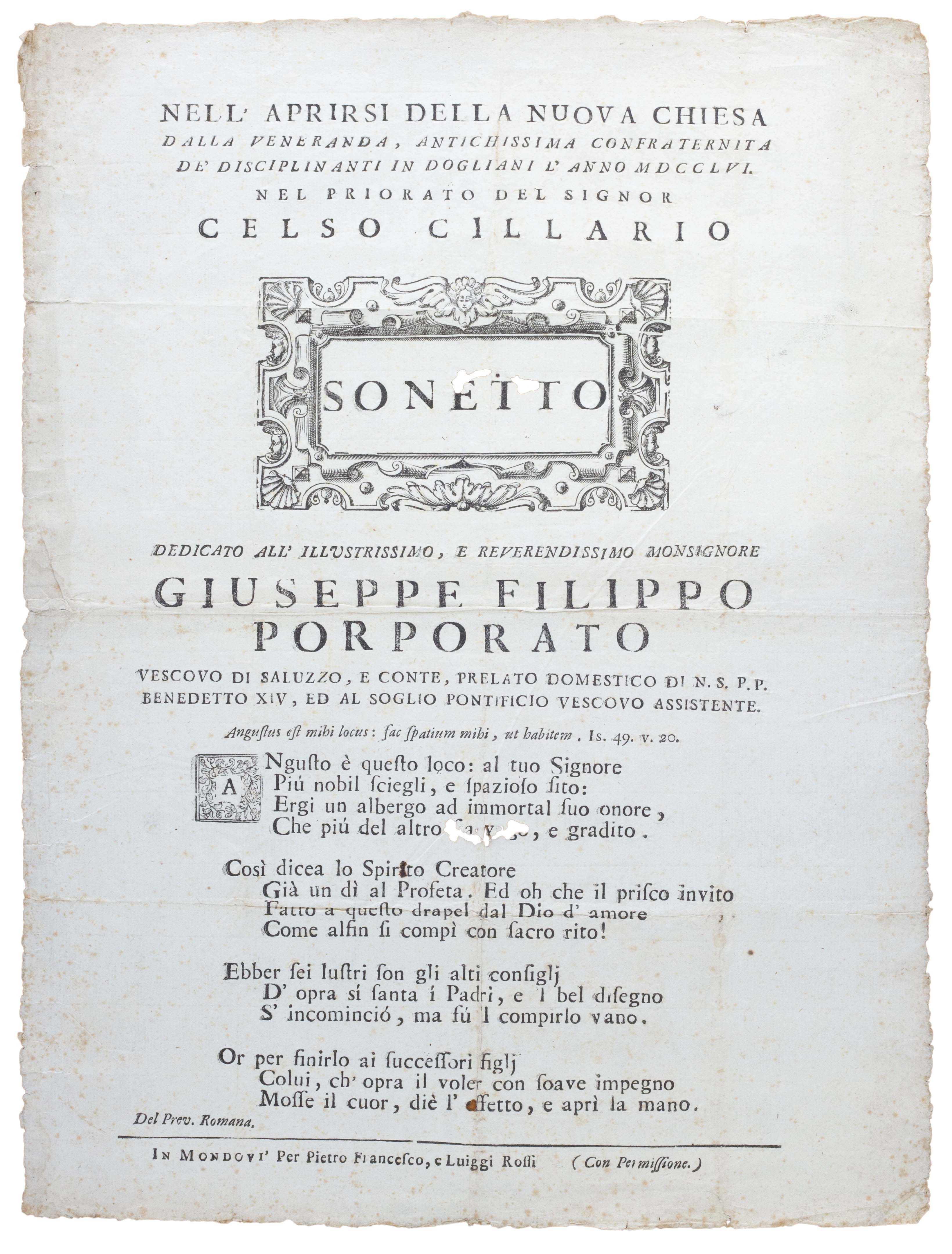 Nell'aprirsi della nuova chiesa dalla veneranda, antichissima ...