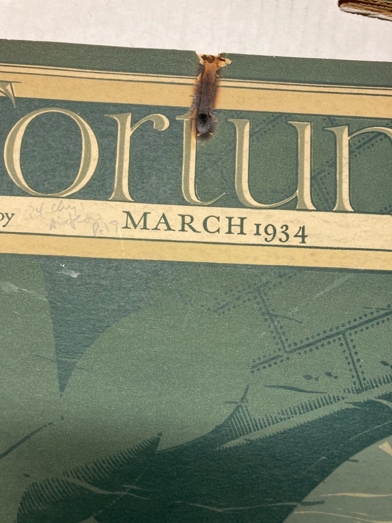 Fortune Magazine, March 1934. Volume 9, Number 3.: Very Good Paperback ...