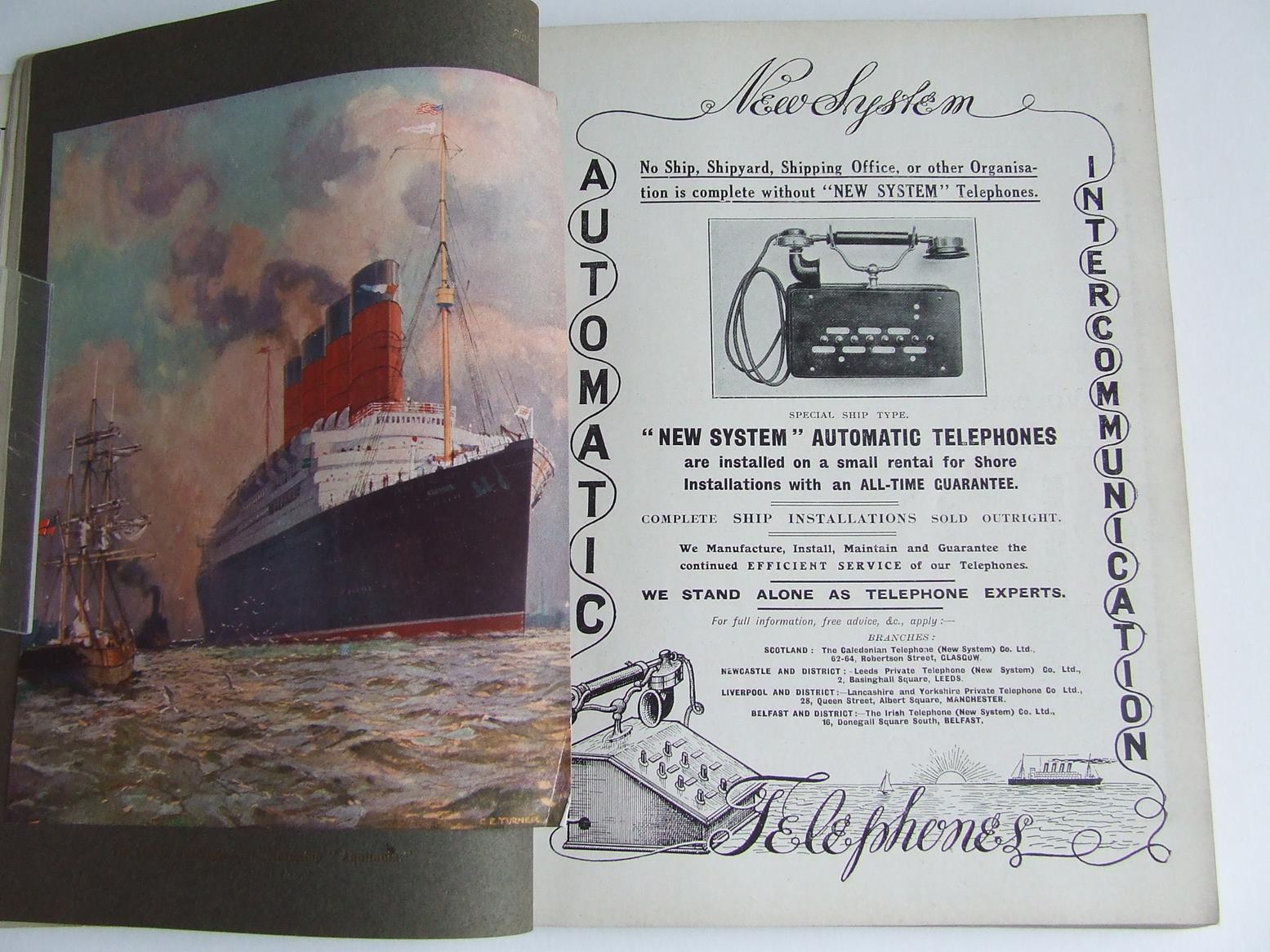 The Cunard Quadruple-Screw Atlantic Liner "Aquitania", 45,647 gross ...