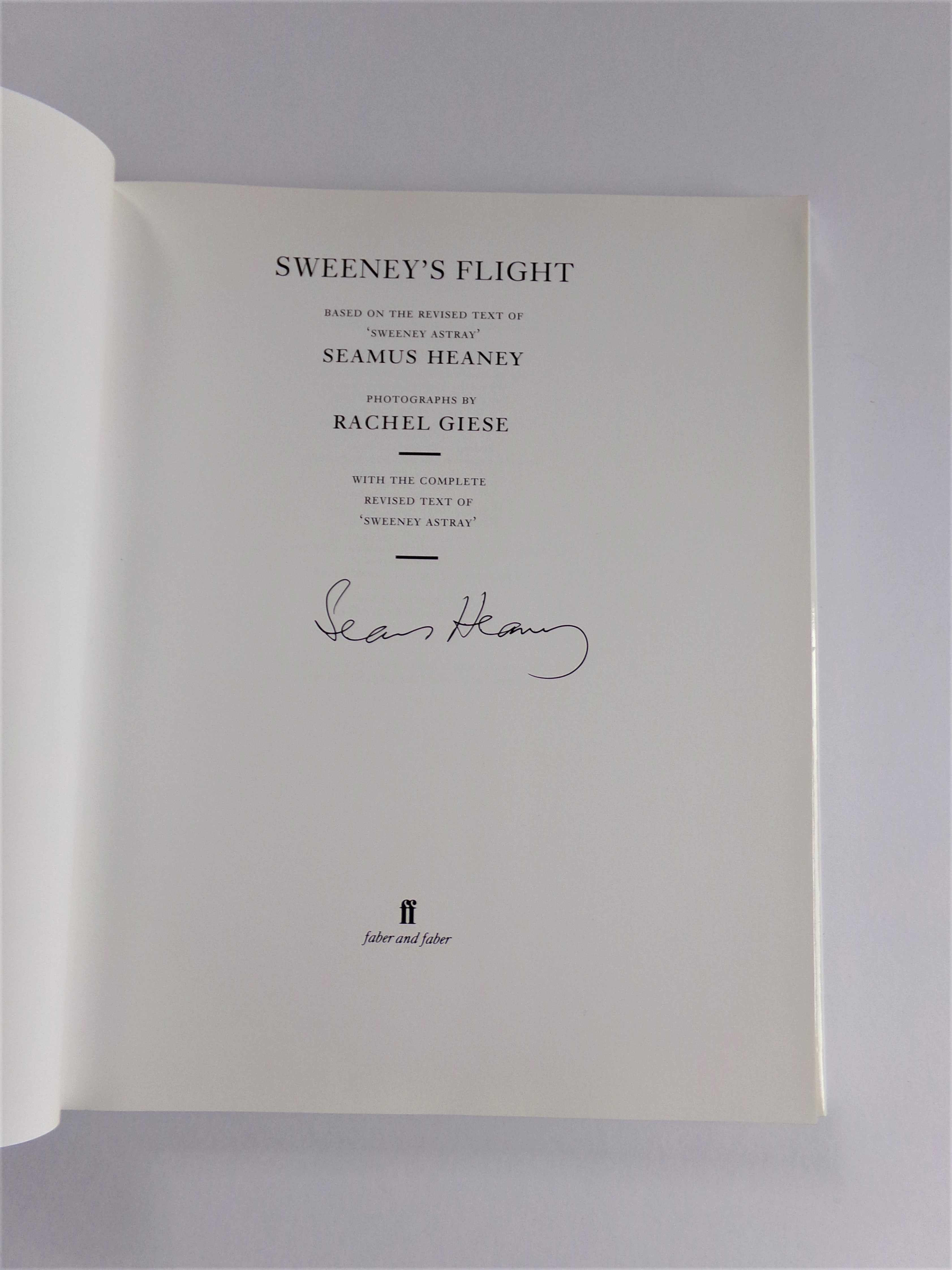 Sweeney's Flight. by HEANEY, Seamus.: Fine Hardcover (1992) 1st Edition ...