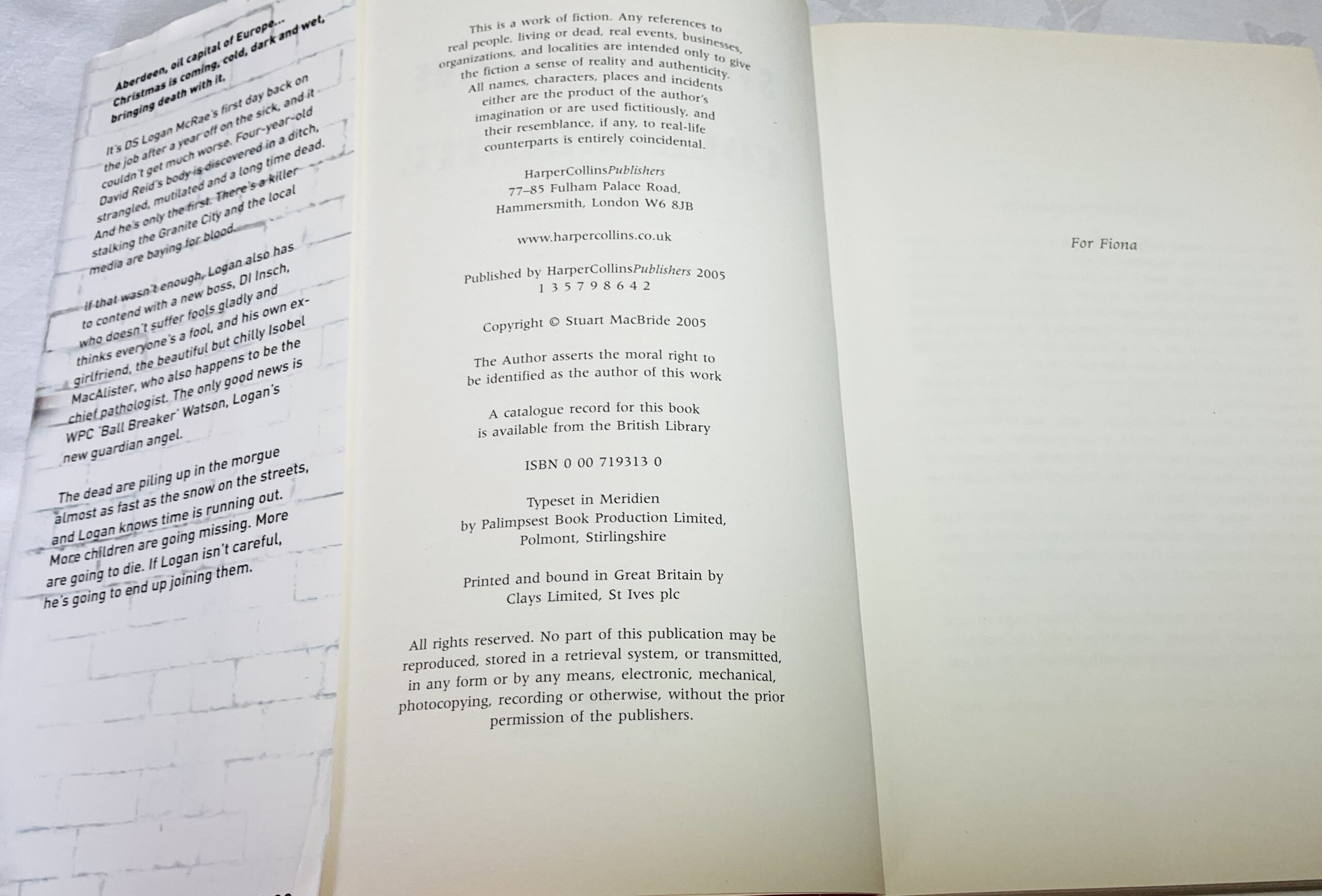 Cold Granite [Logan McRae series No.1] by MACBRIDE, Stuart: (2005 ...