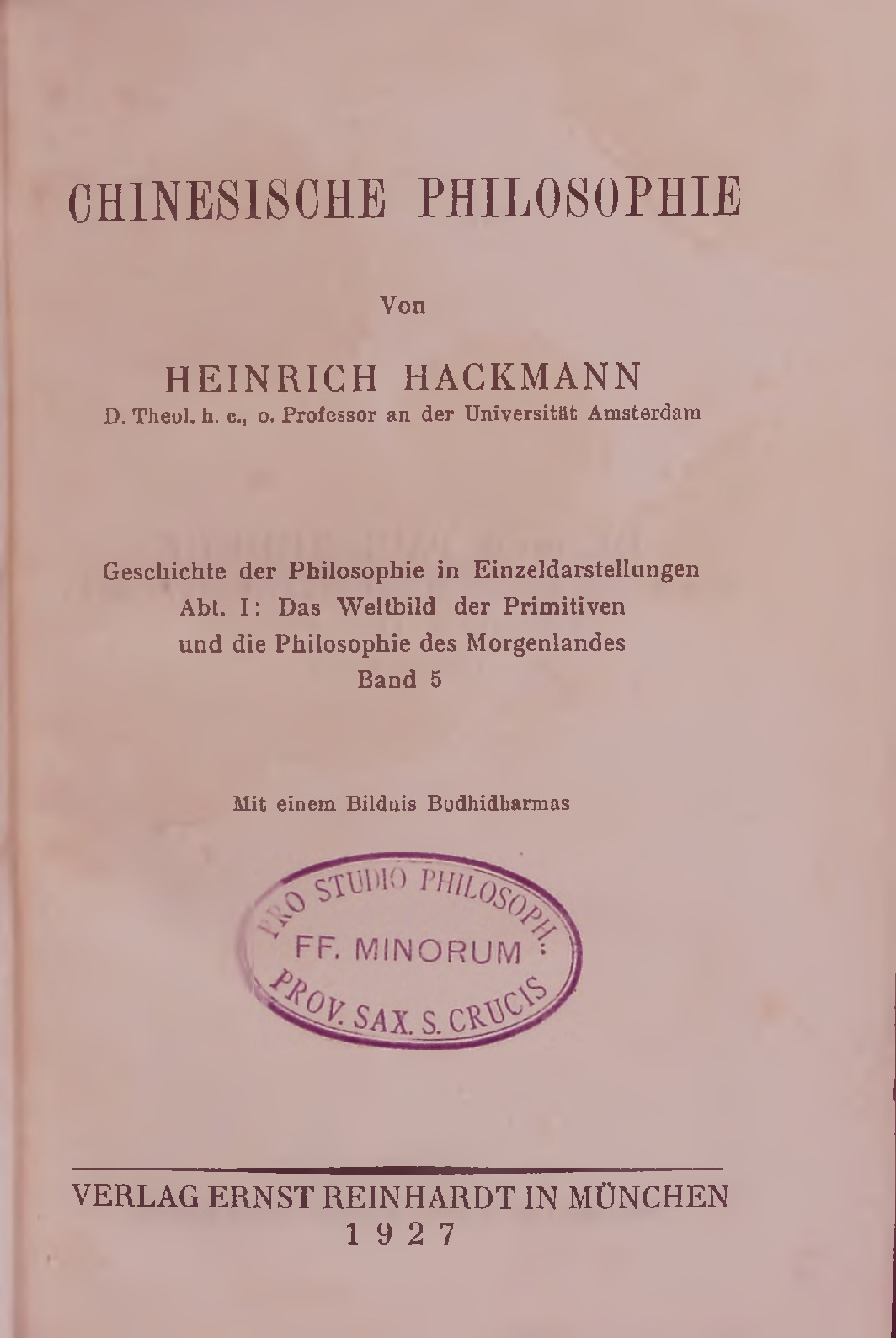 CHINESISCHE PHILOSOPHIE. Geschichte der Philosophie in ...
