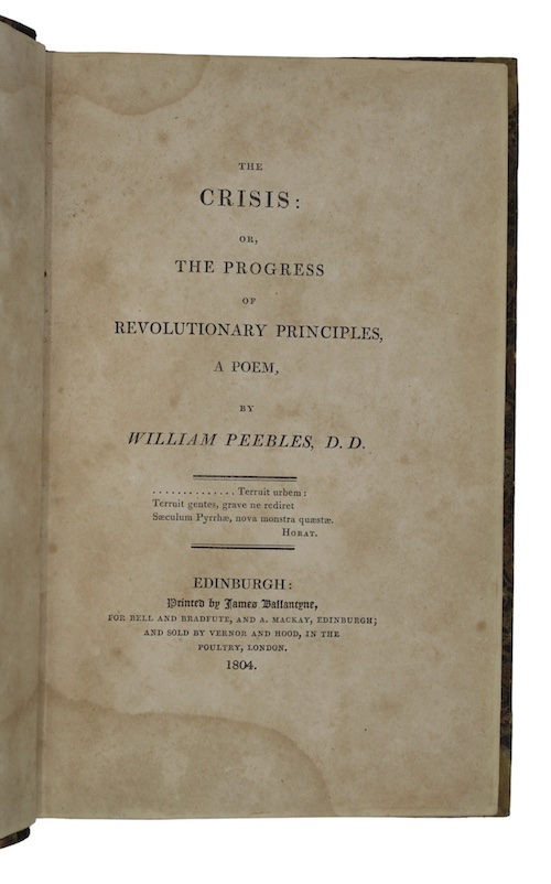 The crisis: or, the progress of revolutionary principles, a poem by ...