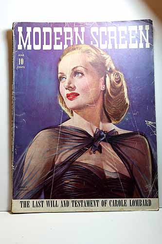 Modern Screen Magazine, June 1942, Carole Lombard on Cover "Last Will ...