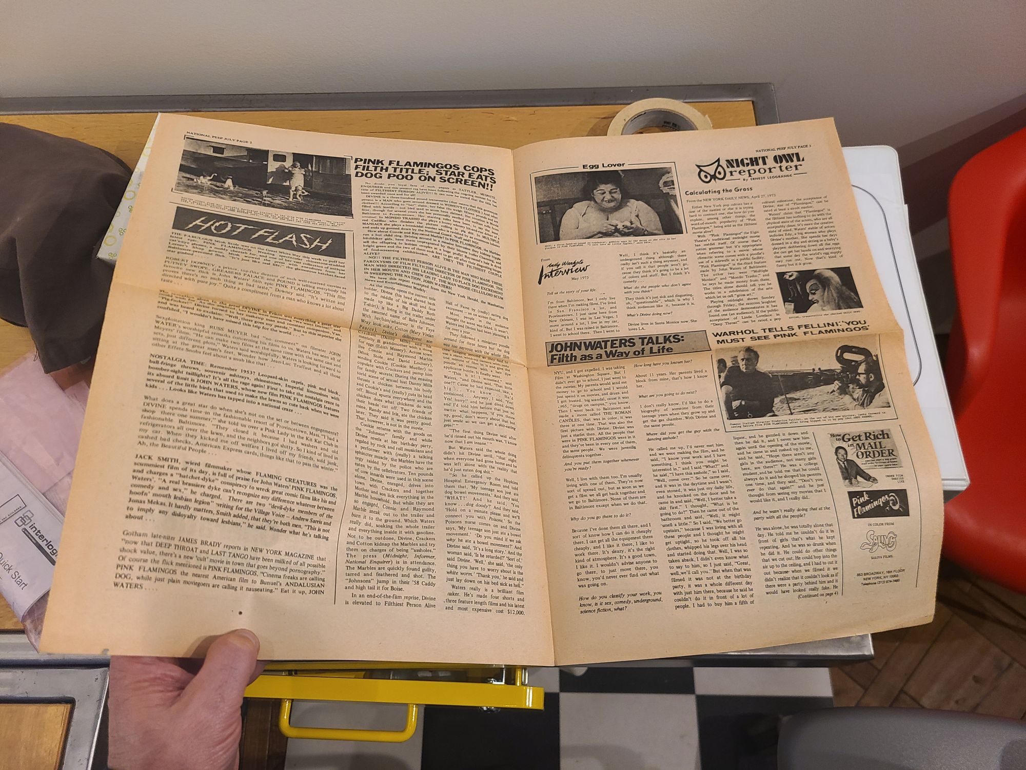 National Peep by John Waters: Excellent with slight tanning. Newsprint ...