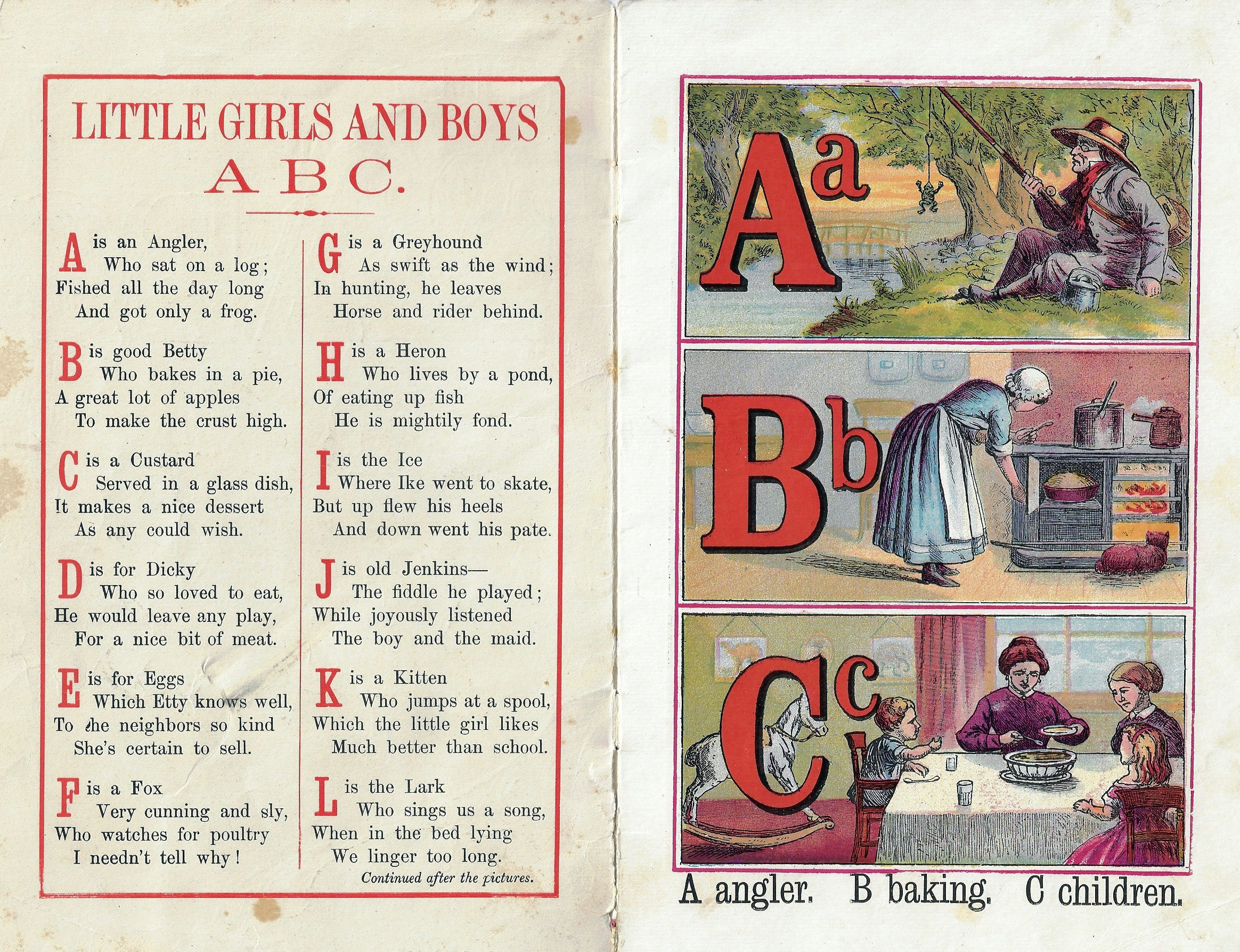 Little Boys and Girls ABC by ABC.: Very Good Pictorial Wraps (1884) | E ...