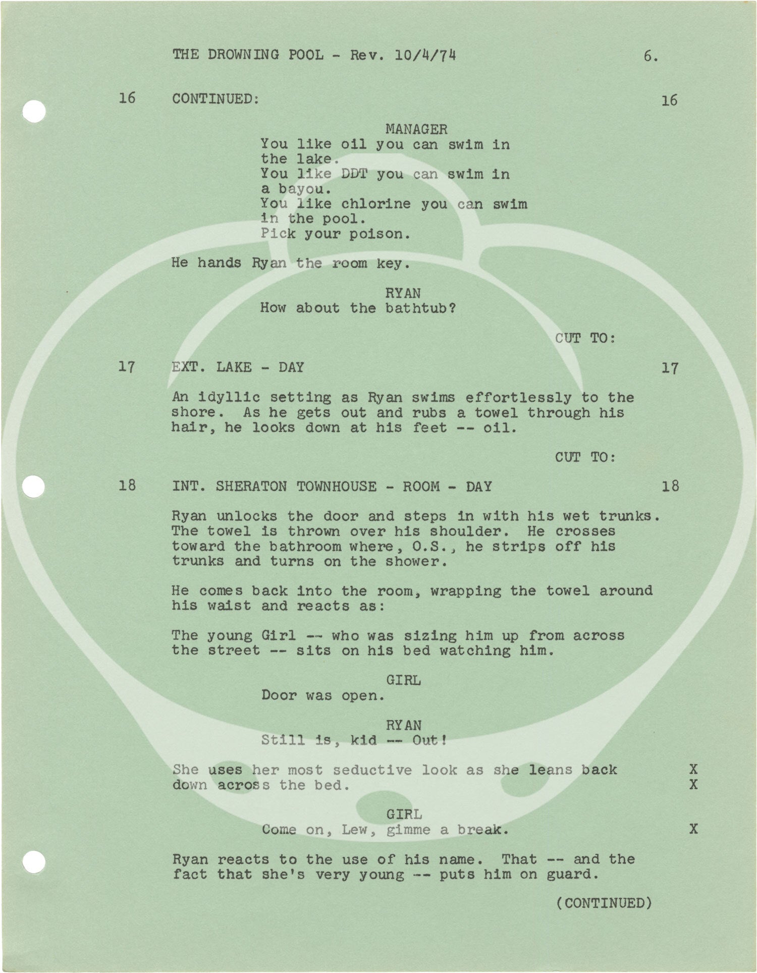 The Drowning Pool (Original screenplay for the 1975 film) von Paul ...