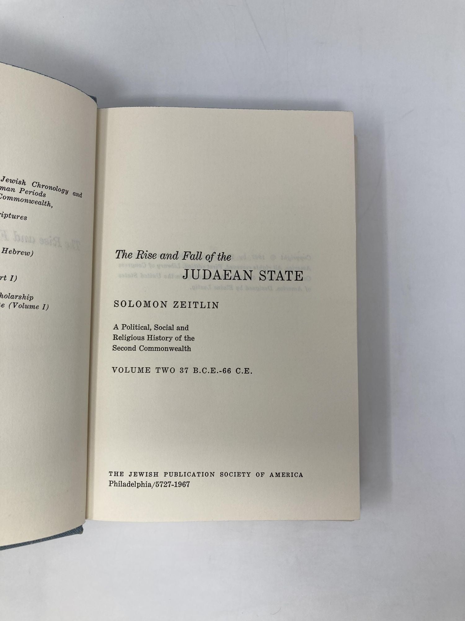 The Rise and Fall of the Judaean State, Volume Two : a Political ...