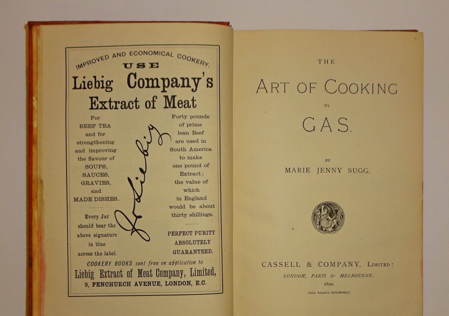 The Art of Cooking by Gas by Marie Jenny Sugg: Fair Hardcover (1890 ...