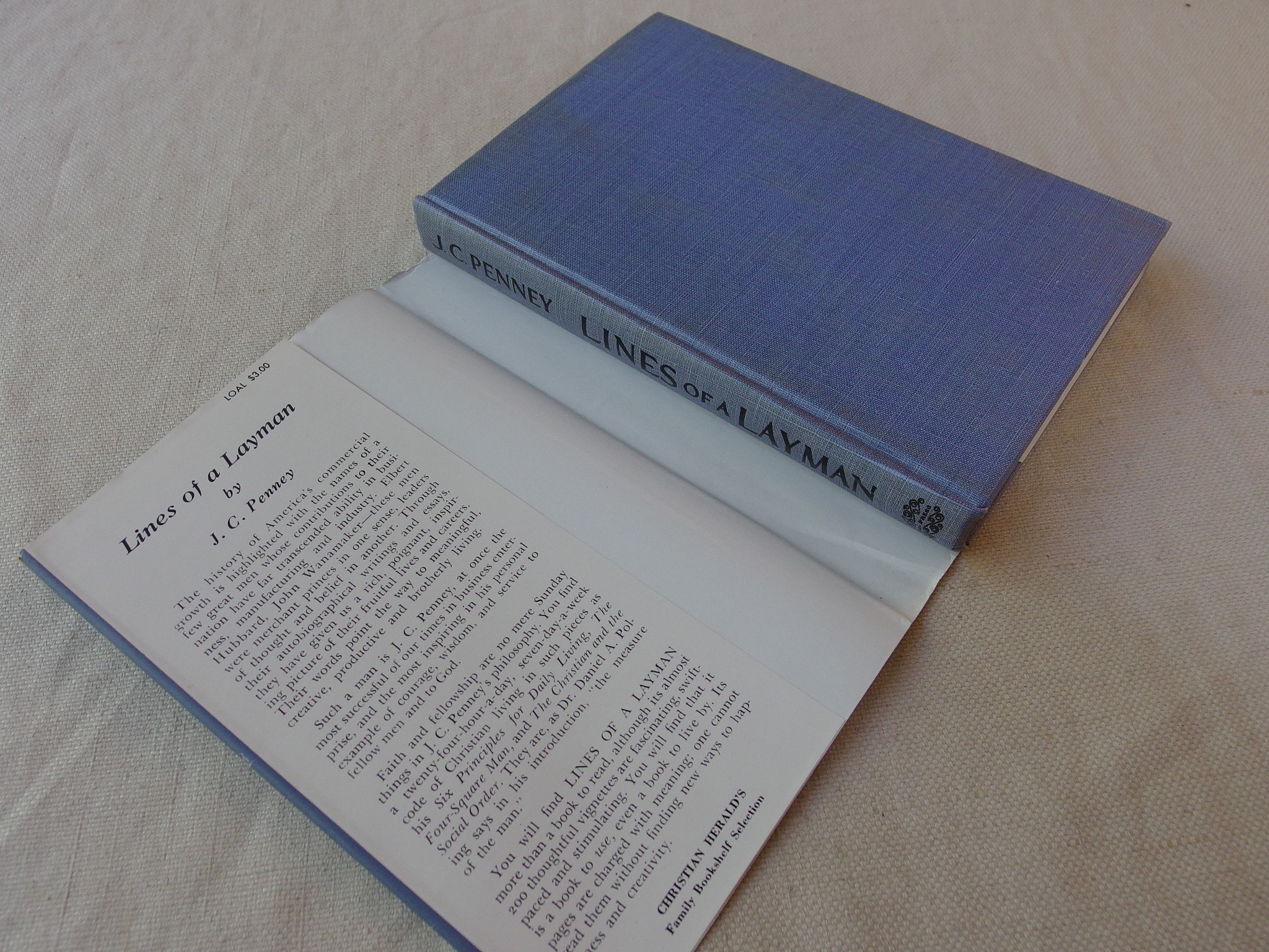 Lines of a Layman (with stamp of J C Penney) by J C Penney: Near Fine ...