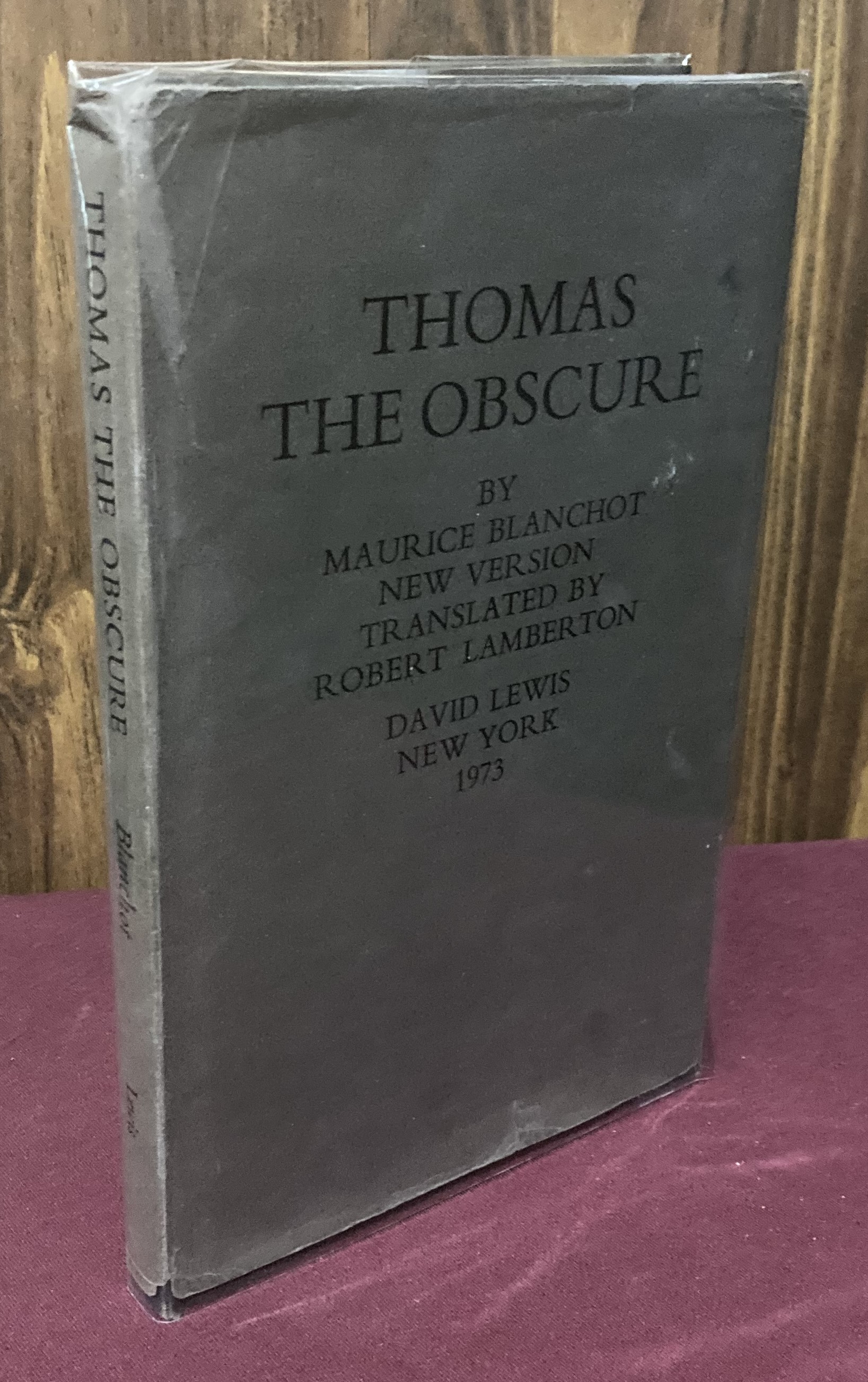 Thomas the Obscure by Maurice Blanchot: Fine Hardcover (1973) 1st ...
