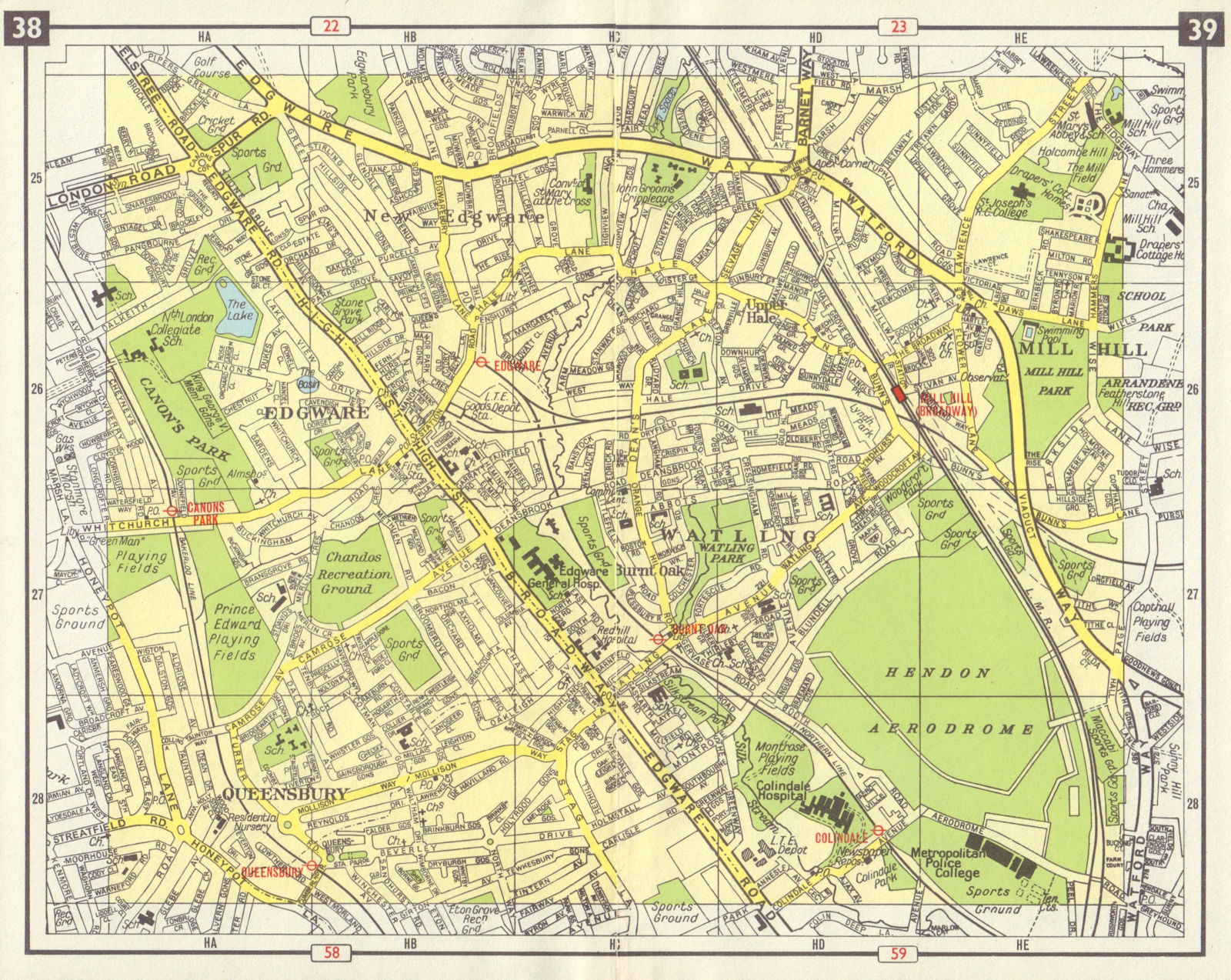 Edgware by Geographers A-Z Map Co / Geographia / Pearsall, Phyllis ...