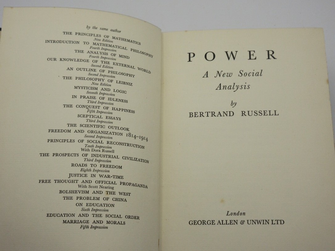 Power. A New Social Analysis by Bertrand Russell: Good Plus Hardback ...