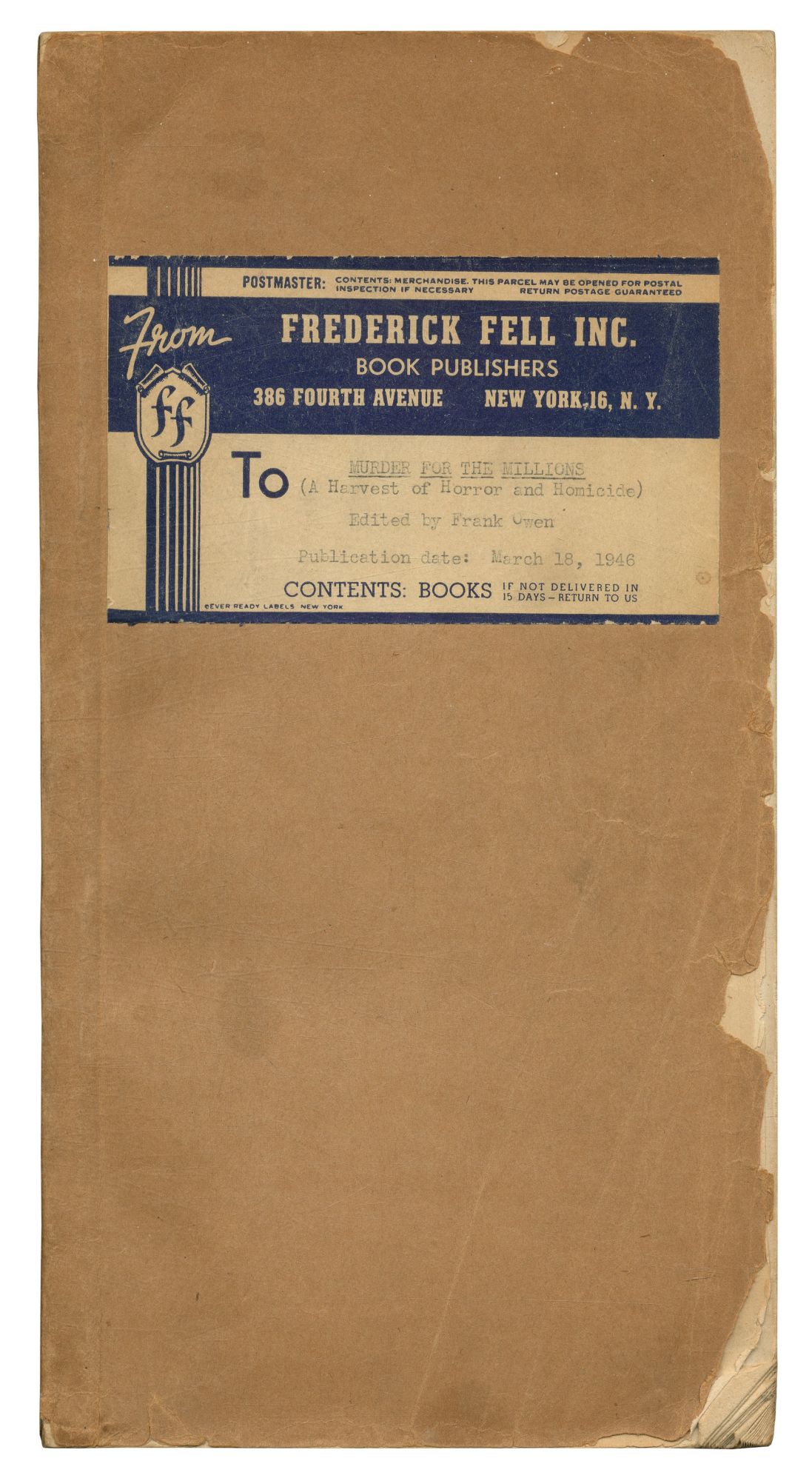 Murder For The Millions: A Harvest of Horror and Homicide von OWEN ...