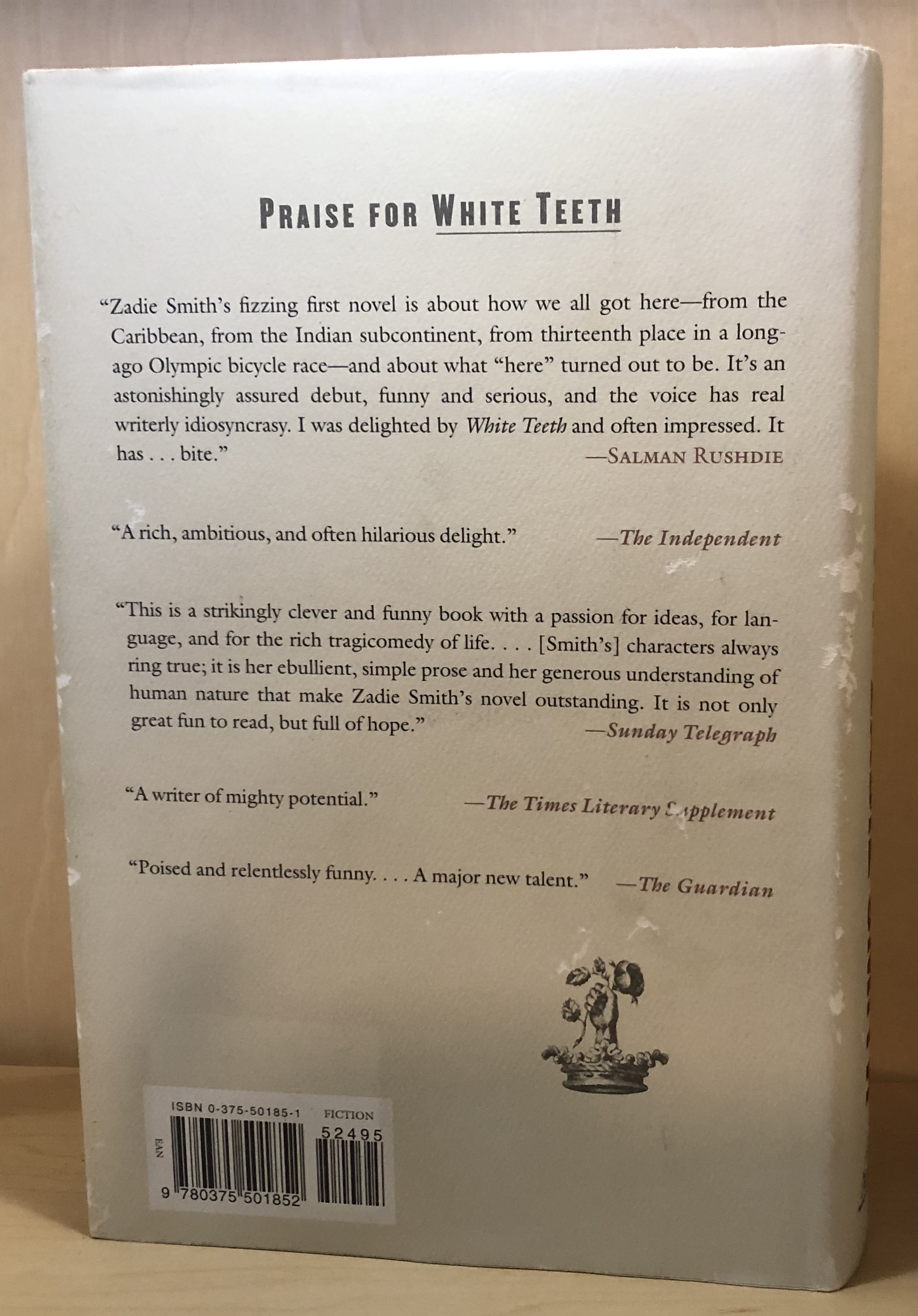 White Teeth by Smith, Zadie: Very Good Hardcover (2000) 1st Edition ...