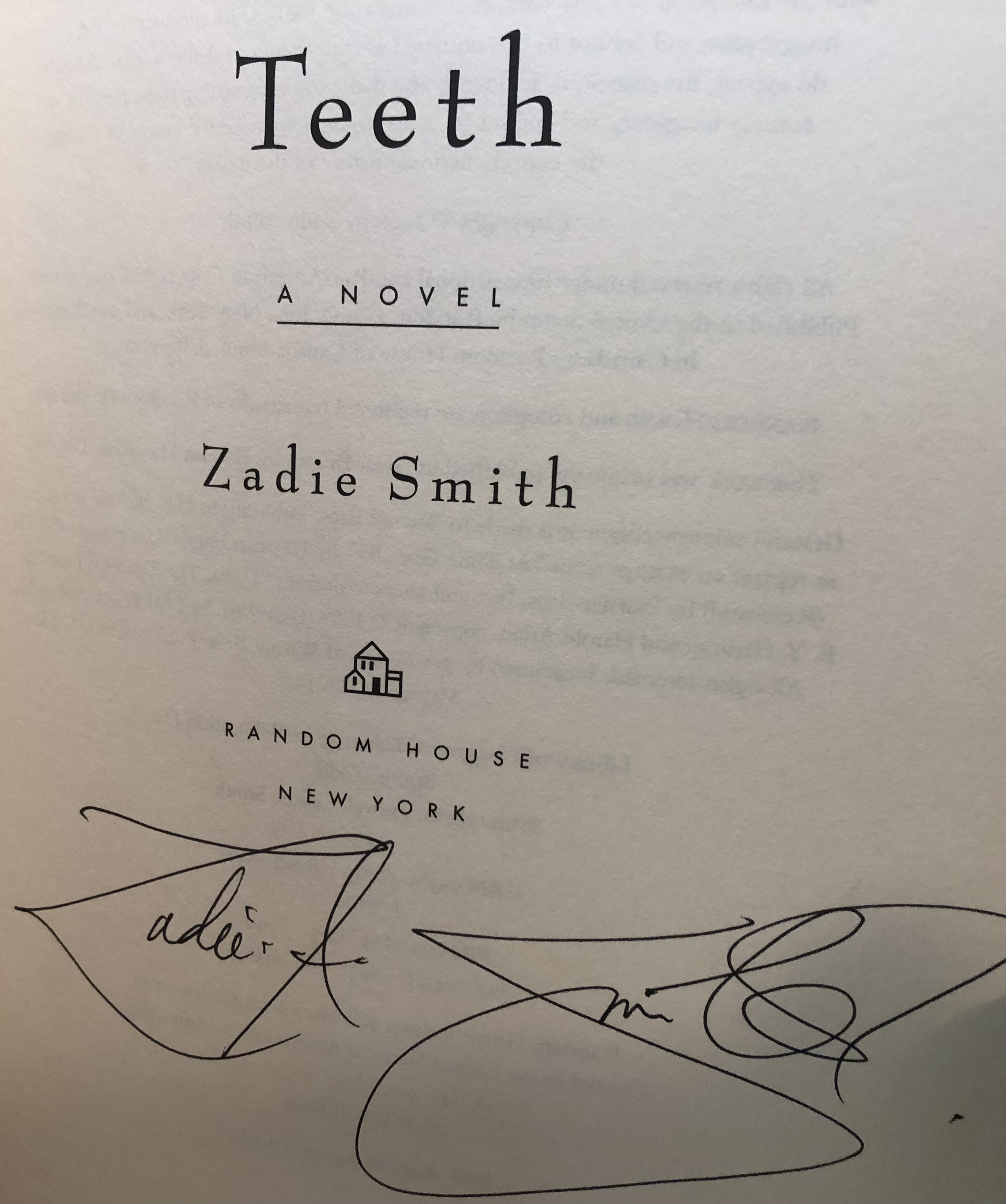 White Teeth by Smith, Zadie: Very Good Hardcover (2000) 1st Edition ...