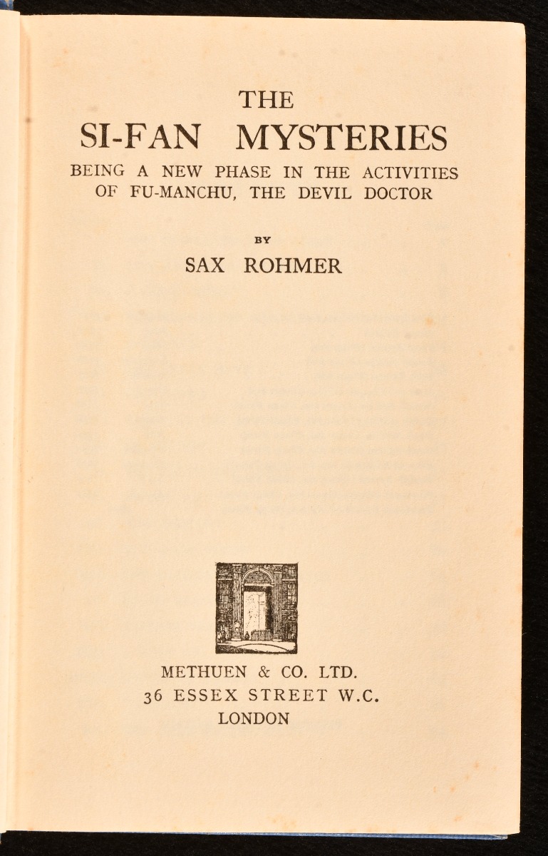 The Si-Fan Mysteries Being a New Phase in the Activities of Fu-Manchu ...