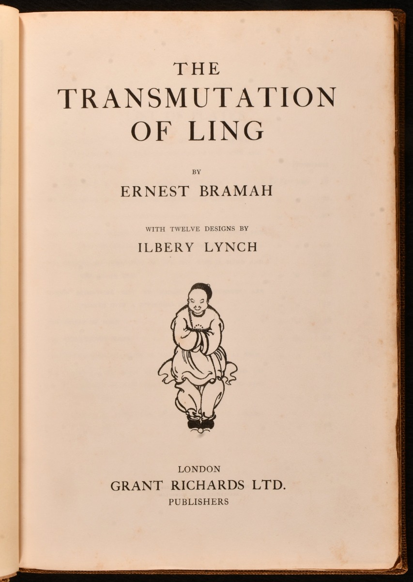 The Transmutation of Ling by Ernest Bramah: Very Good Cloth (1911 ...