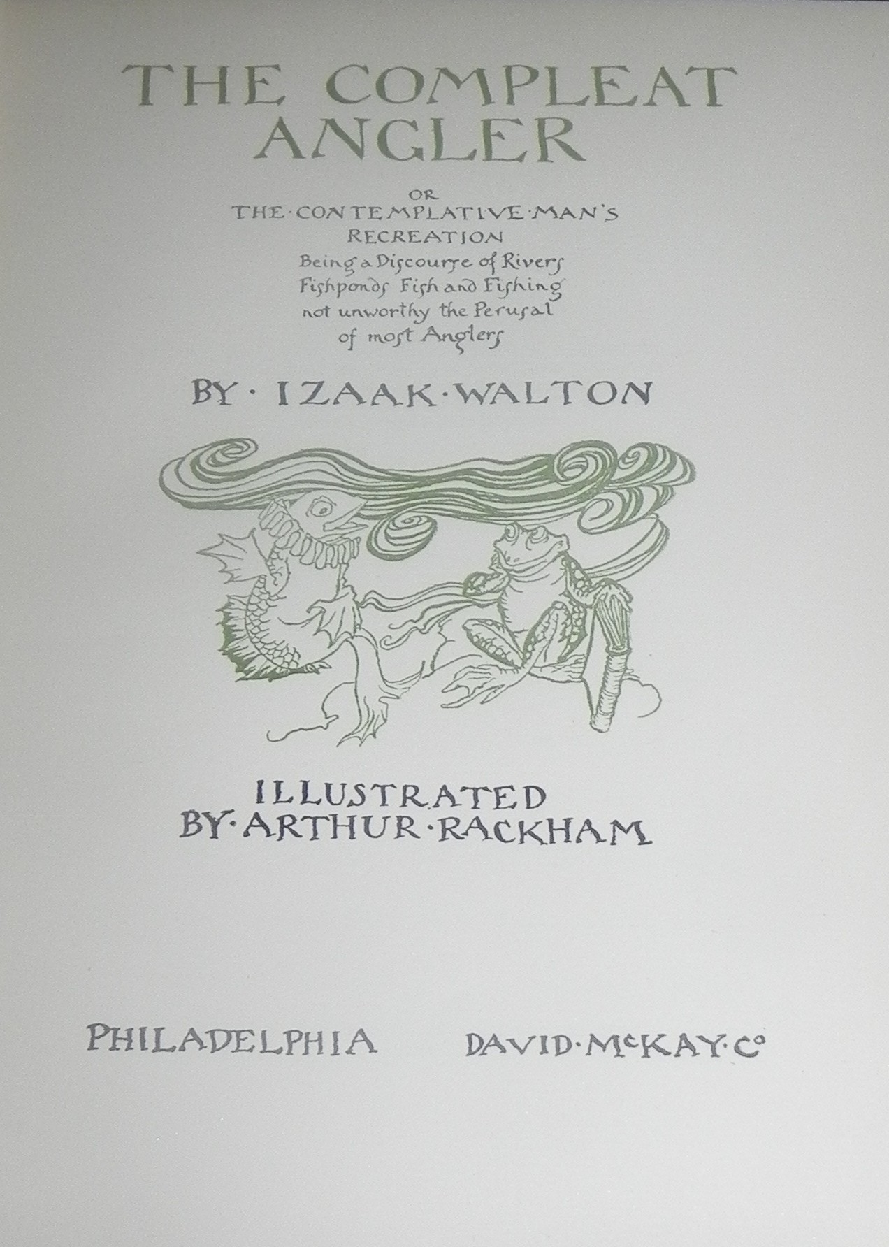Compleat Angler Arthur Rackham 1931 w Rare DJ: Very Good Hardcover ...