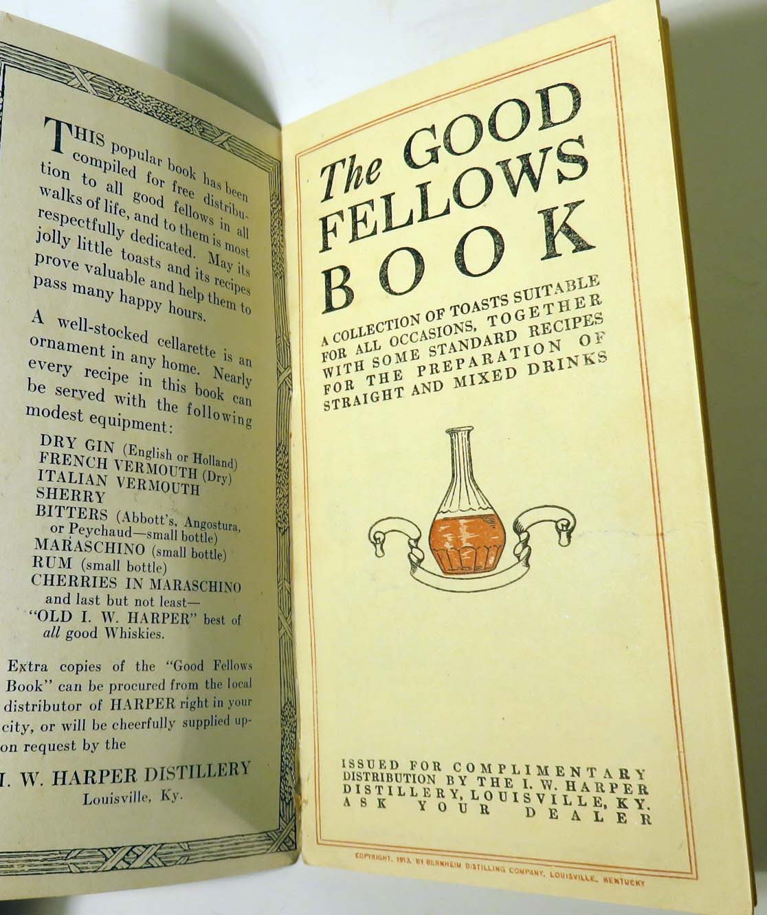 The Good Fellows Book [Cocktail Recipes] by HARPER, I. W.: (1913 ...