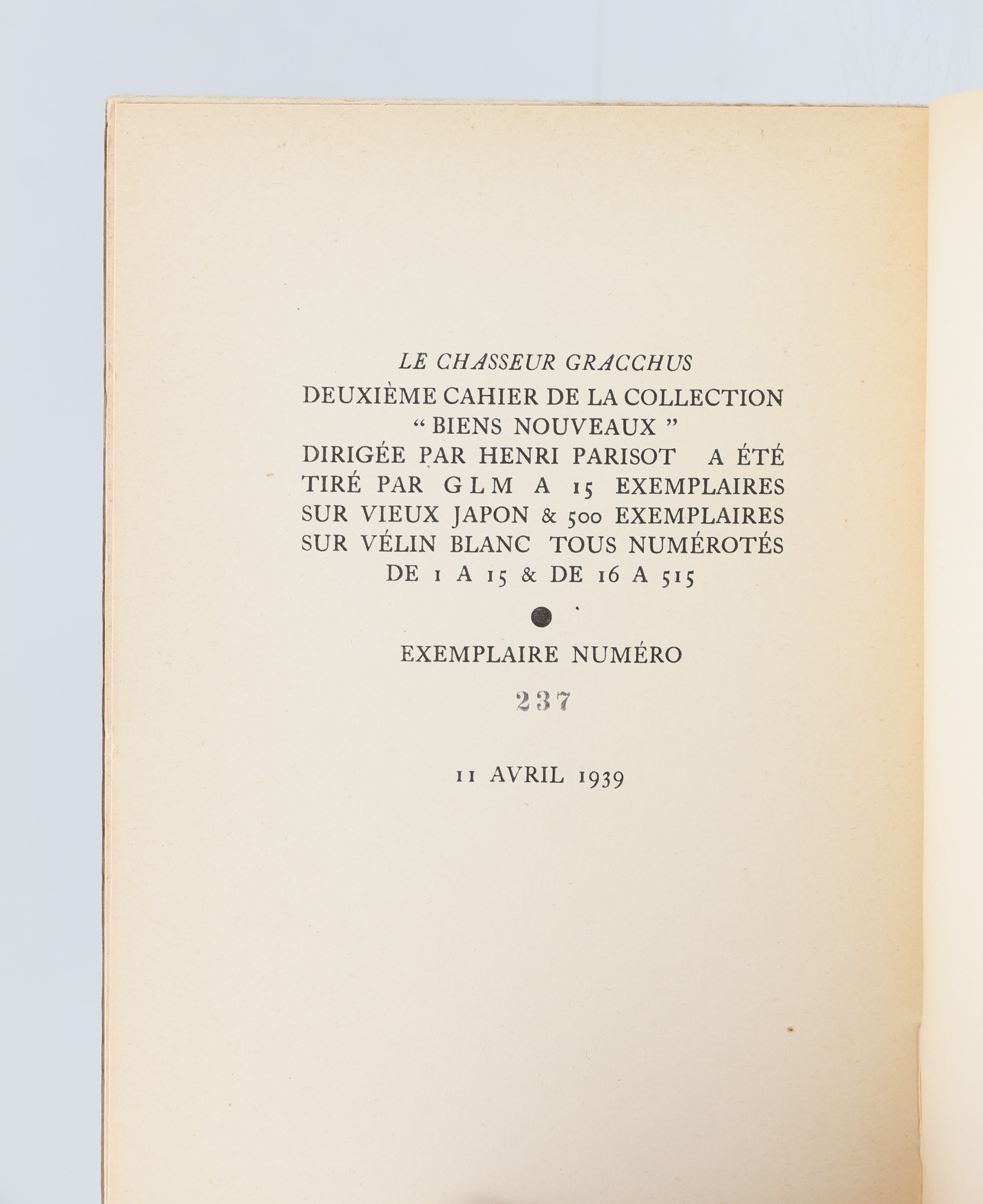 Le chasseur Gracchus by KAFKA Franz: couverture souple (1939 ... Le chasseur Gracchus by KAFKA Franz: couverture souple (1939 ...