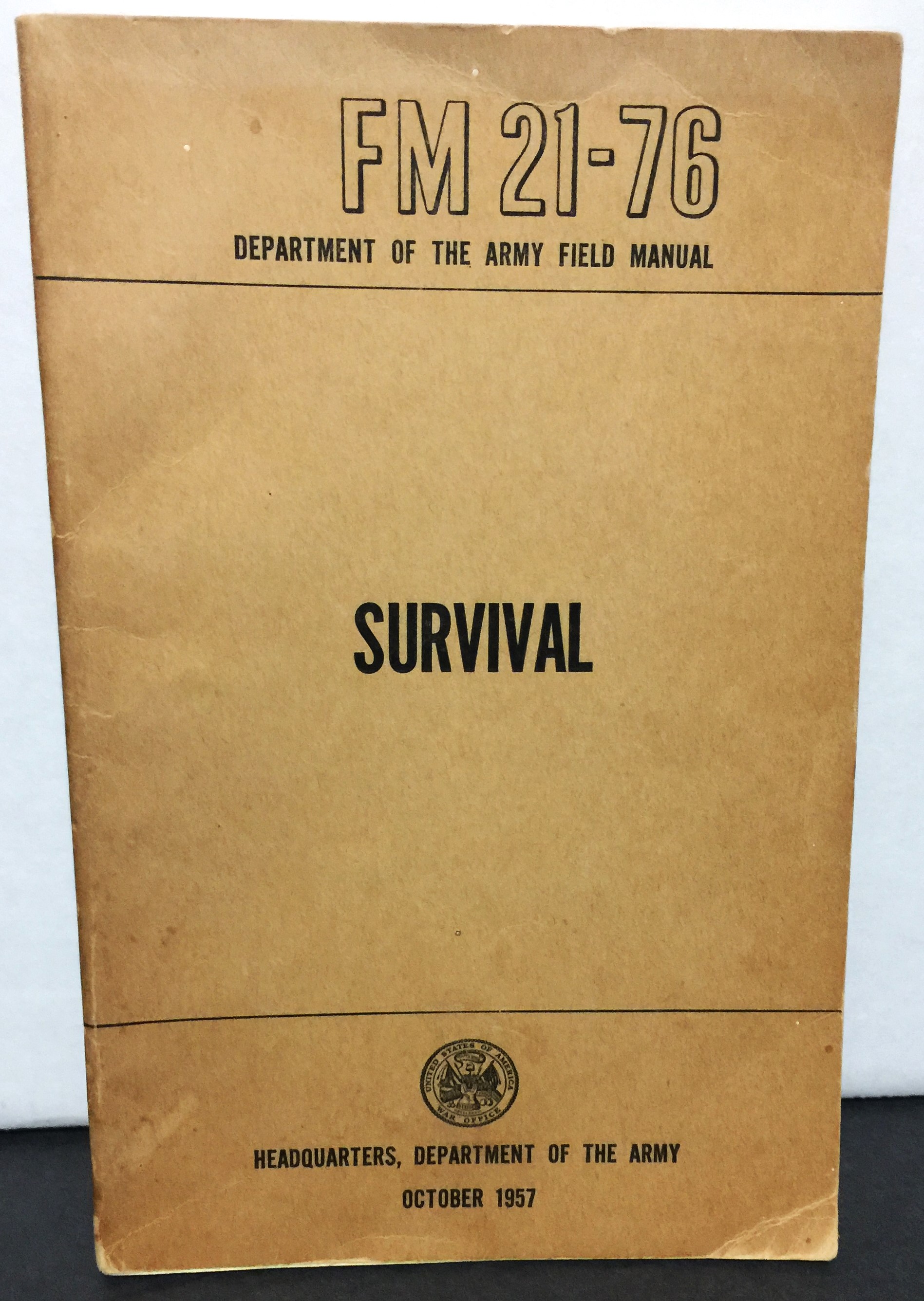Survival Department of the Army Field Manual FM21-76: Very Good Soft ...