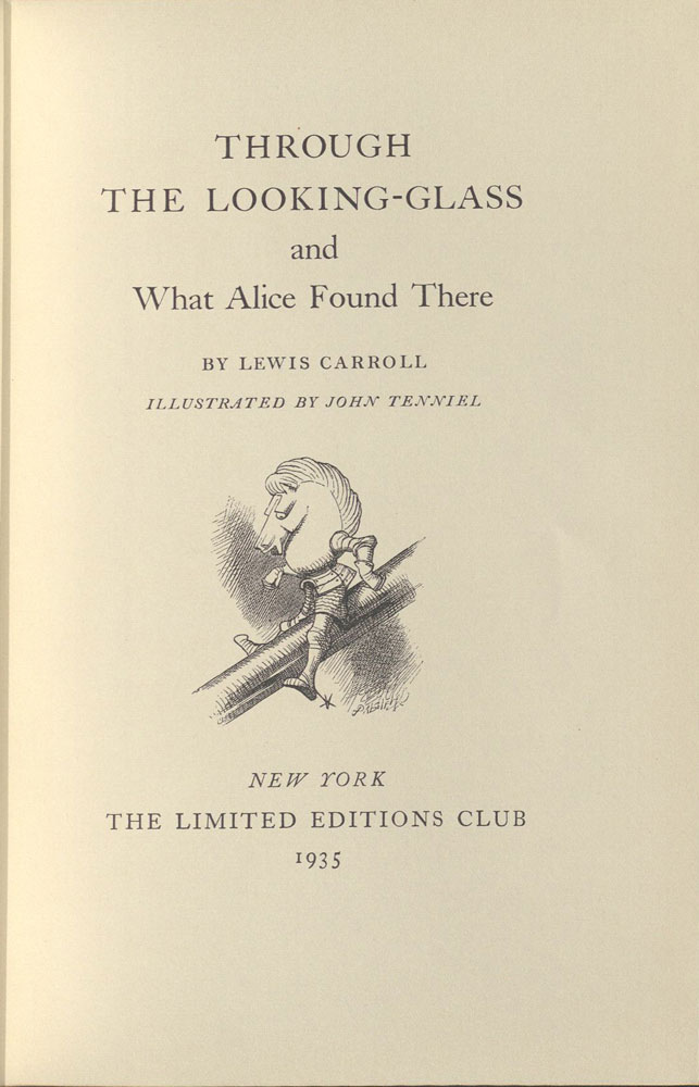 Through The Looking-Glass and What Alice Found There by CARROLL Lewis ...