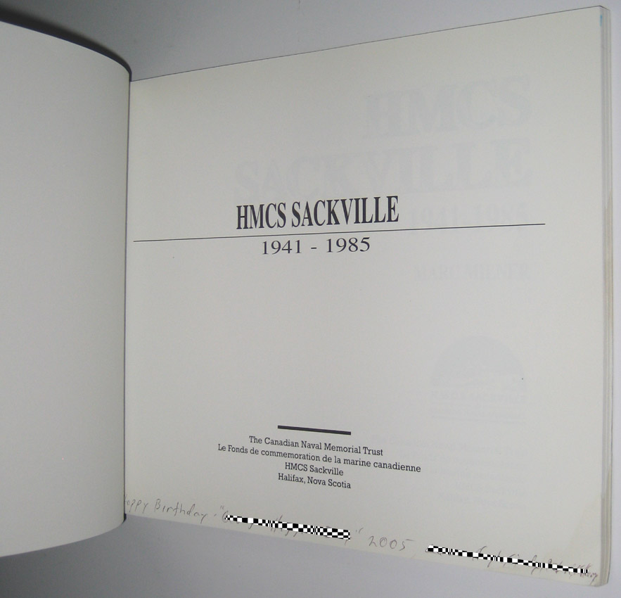 HMCS Sackville 1941-1985 by Milner, Marc: G Soft Cover (1998) First ...
