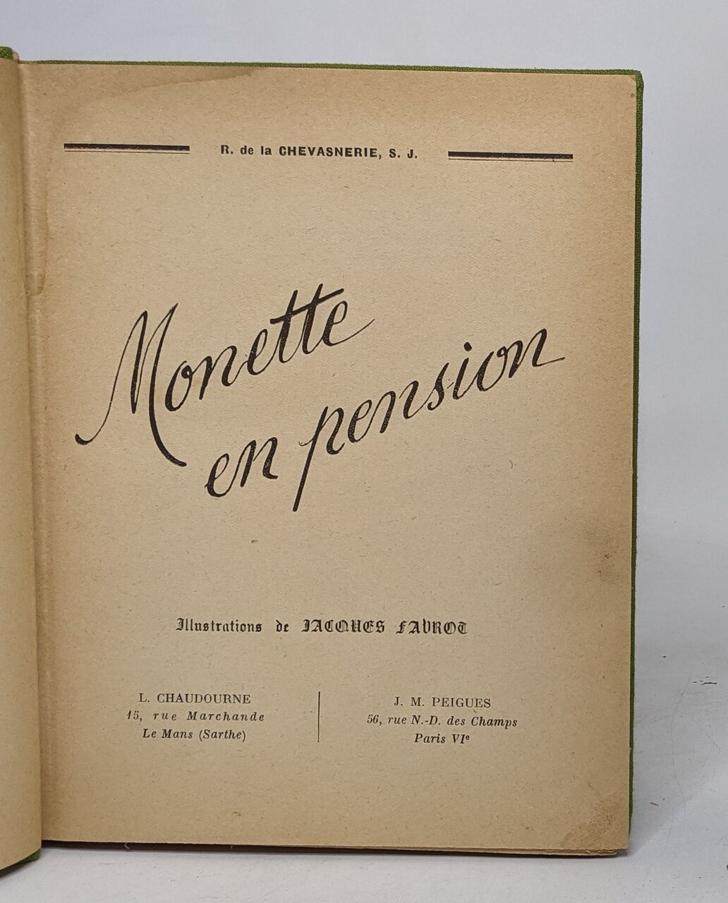 Monette en pension --- illustrations de Jacques Favrot by R. De La ...