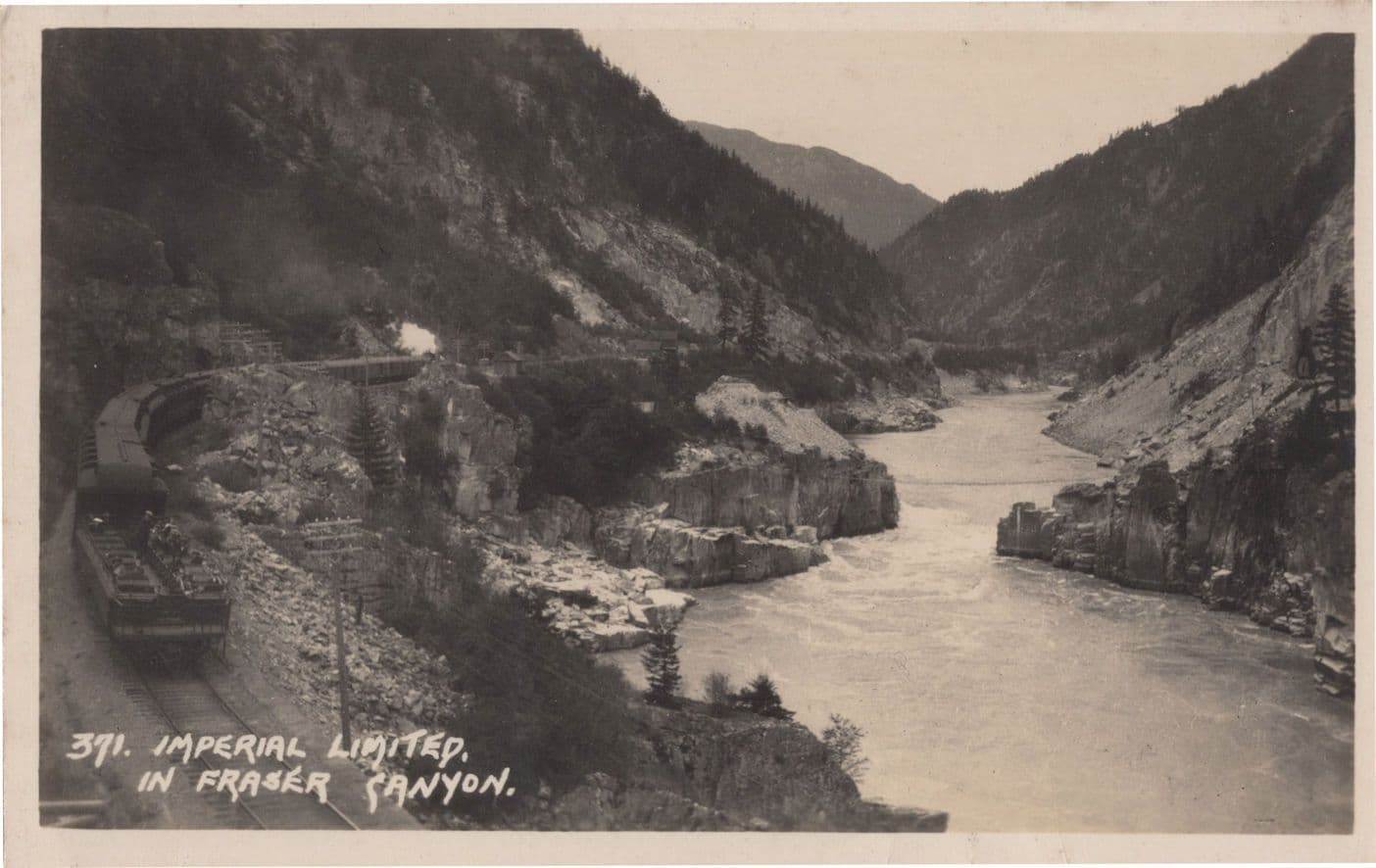 Canadian Pacific Railway Fraser Canyon Imperial Train Postcard ...