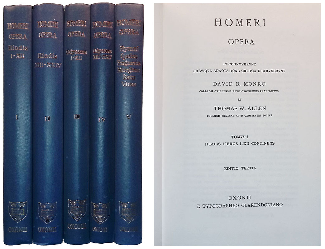 Homeri Opera. 5 VOLUMI by Homeri: Ottimo (Fine) Rigida (1966 ...