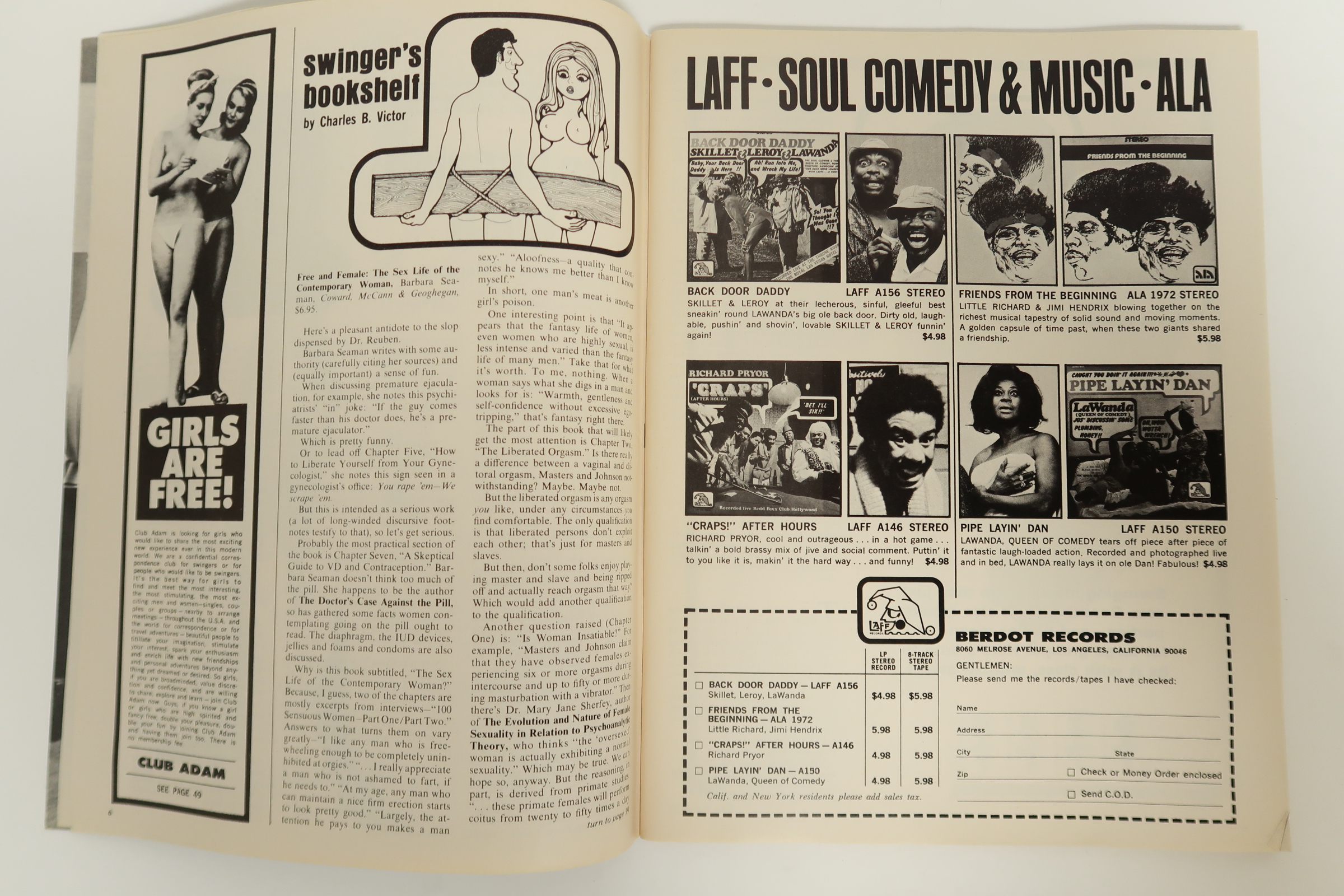 Swingers World Vintage Magazine 1973 Adam Swingers Vol. 1 No. 3 Knight ...