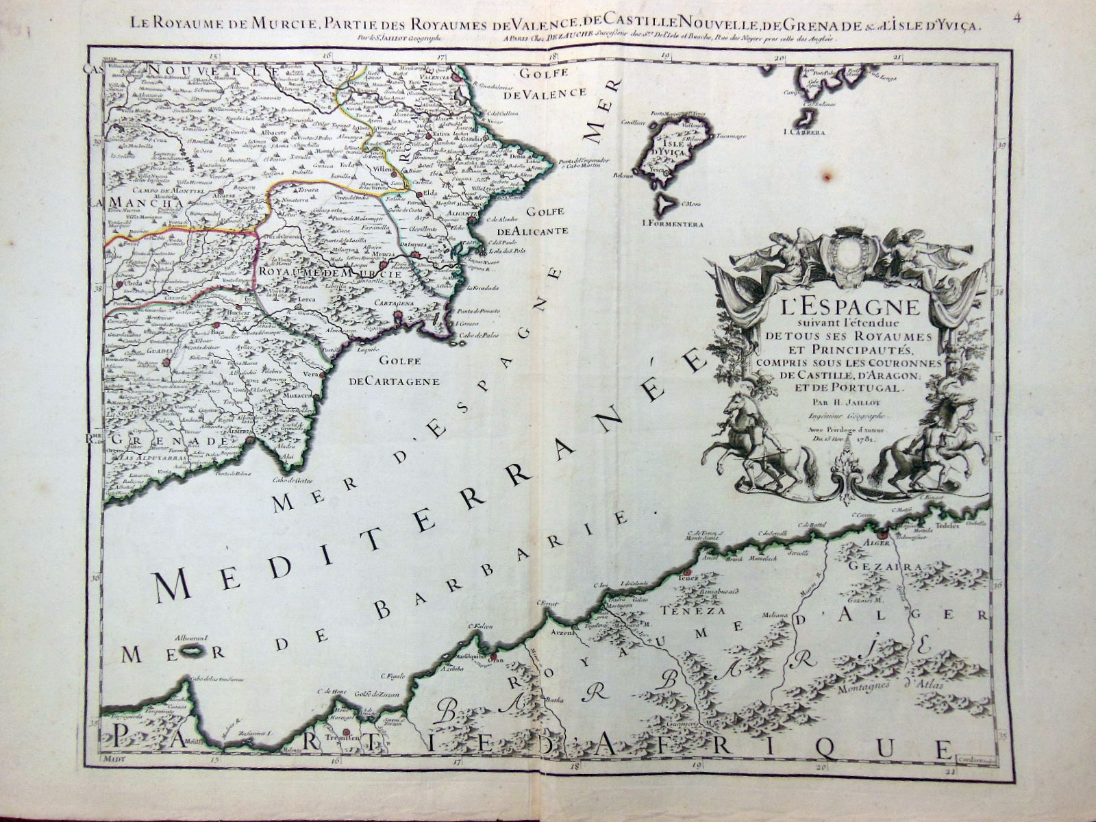 Mapa Antiguo - Old Map : LE ROYAUME DE MURCIE, PARTIE DES ROYAUMES DE ...