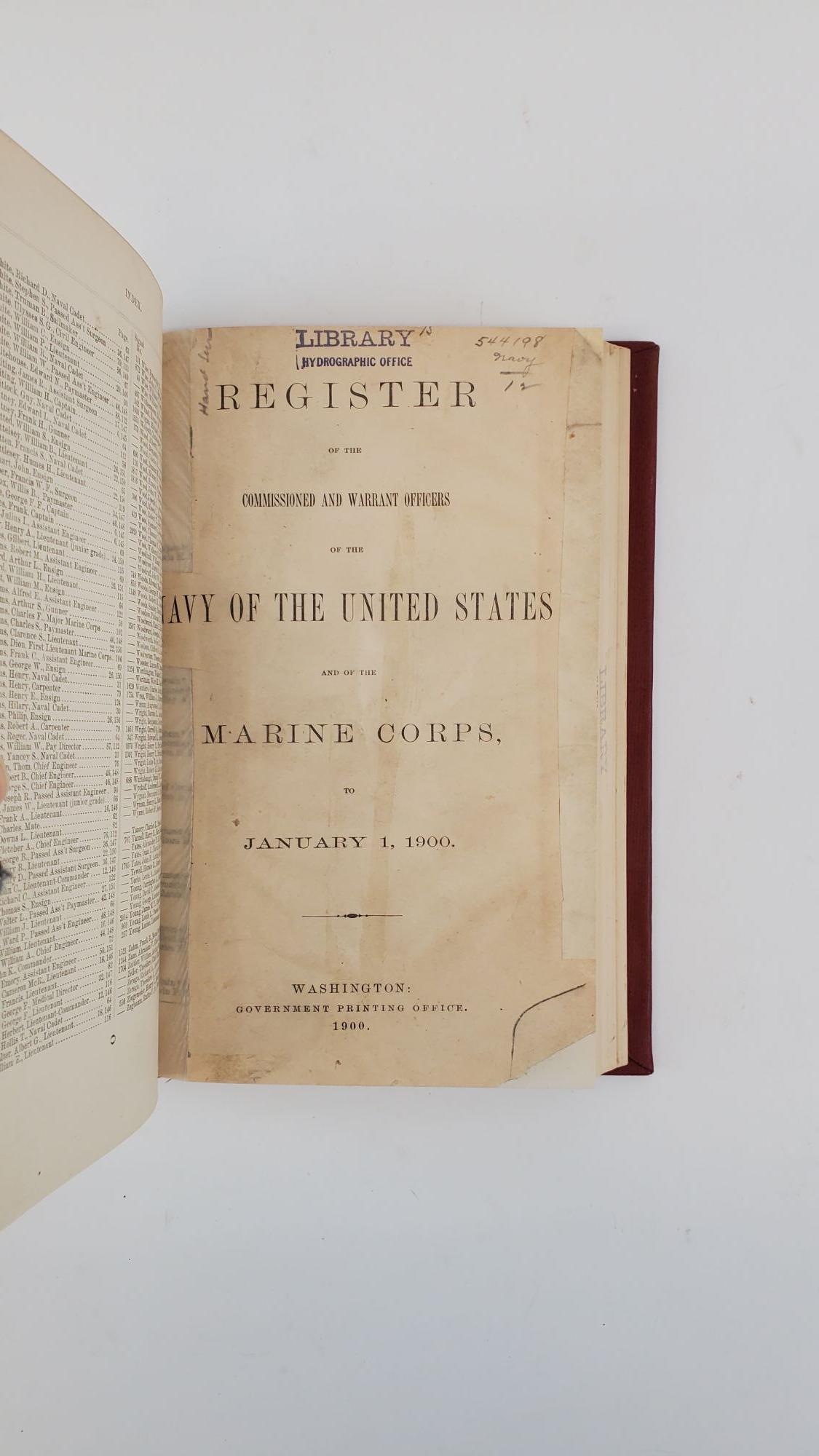 REGISTER OF THE COMMISSIONED AND WARRANT OFFICERS OF THE NAVY OF THE ...