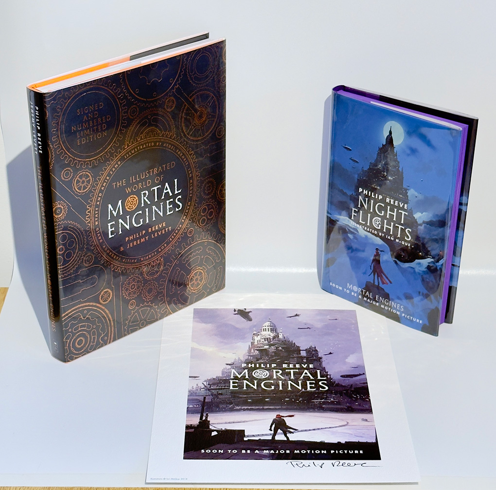 The Illustrated World of Mortal Engines - 4x Signed with Signed Print ...