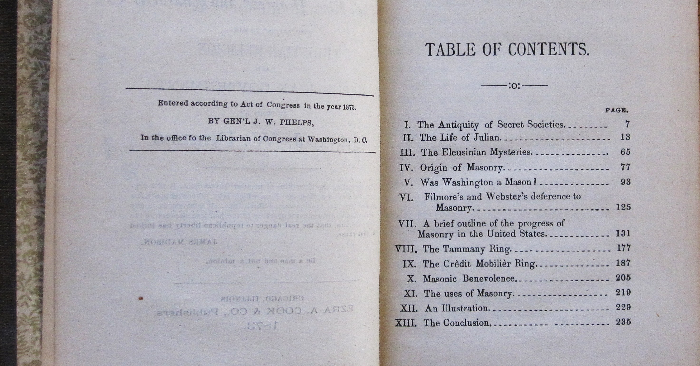 Secret Societies, Ancient and Modern. An Outline of Their Rise ...