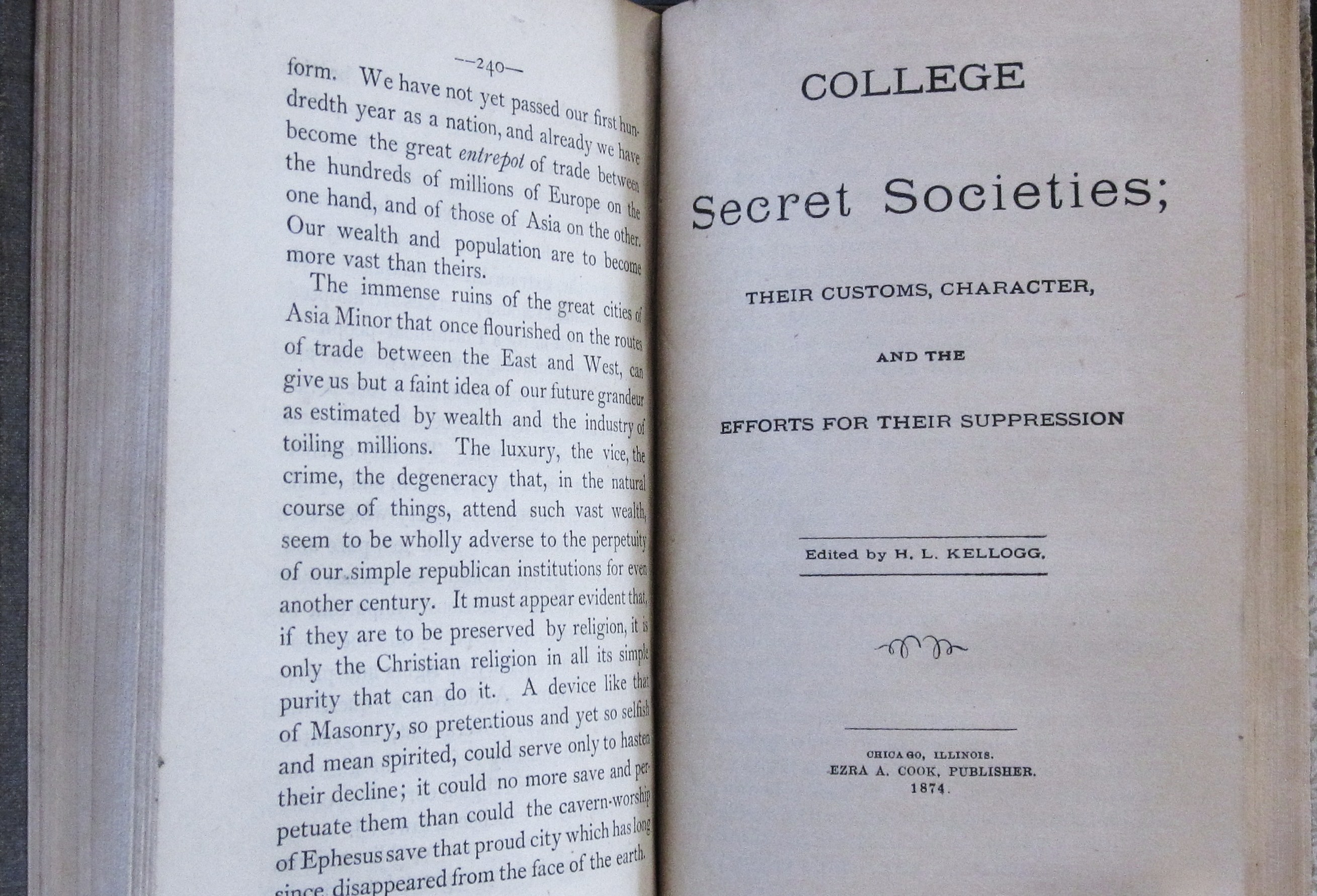 Secret Societies, Ancient and Modern. An Outline of Their Rise ...