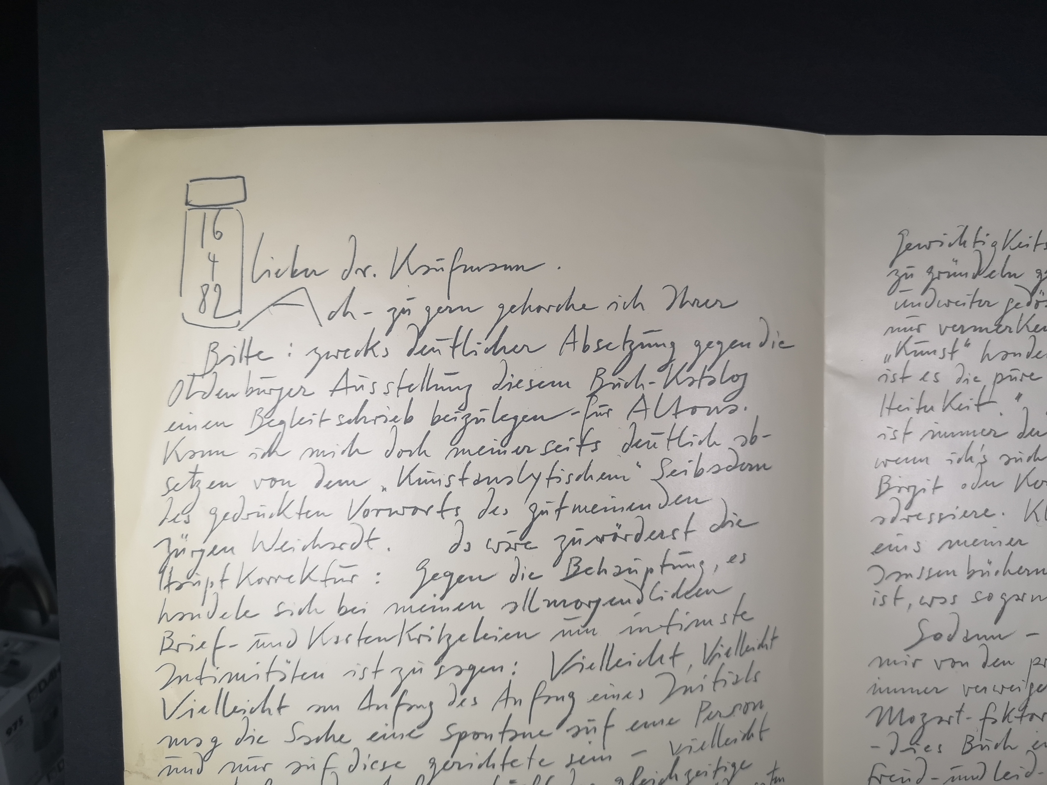 Signierter Druck. Altonaer Begleitbrief. 1982. by Korst Janssen (1929 ...