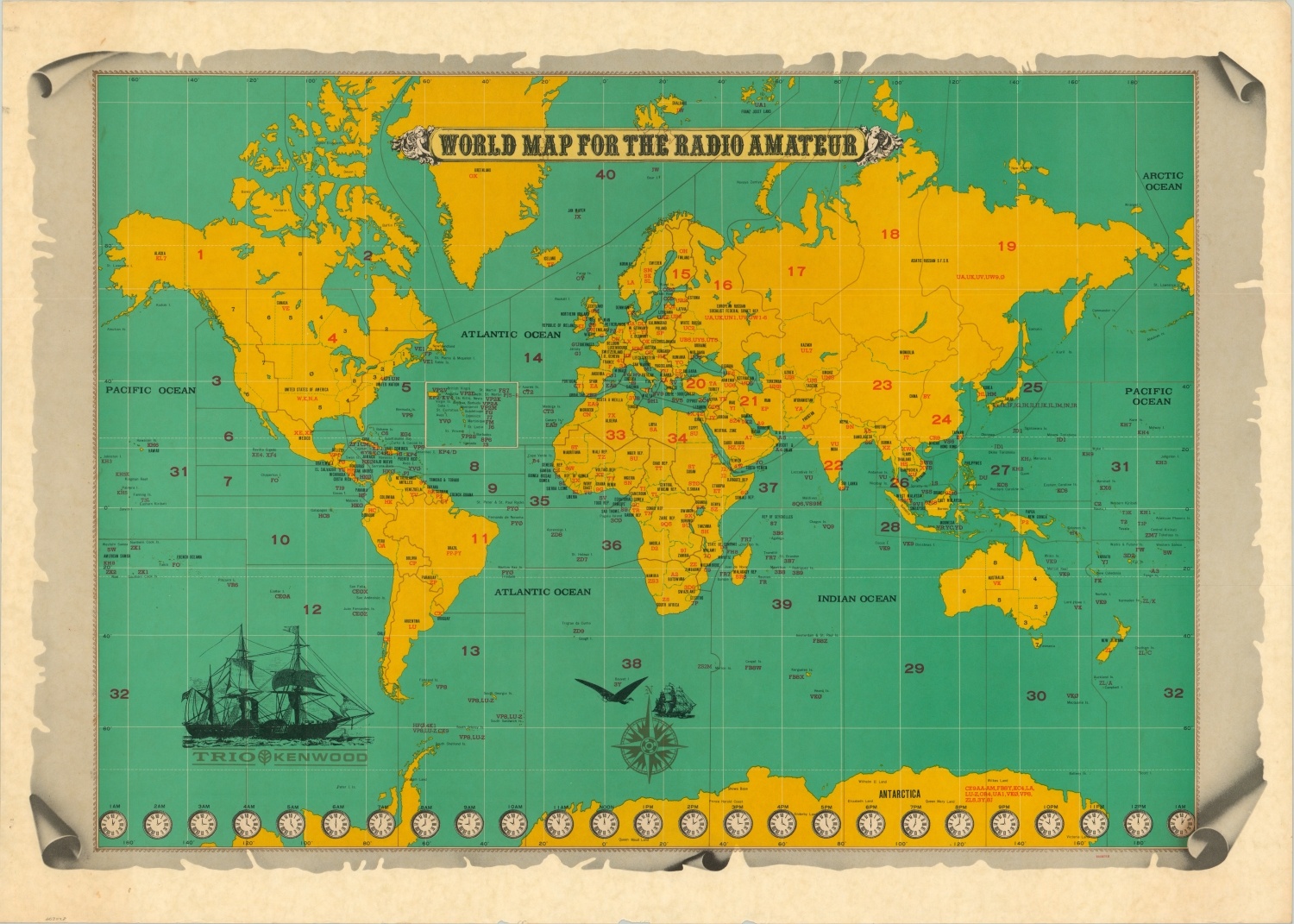 World Map for the Radio Amateur - Hit the waves (radio, that is) on ...