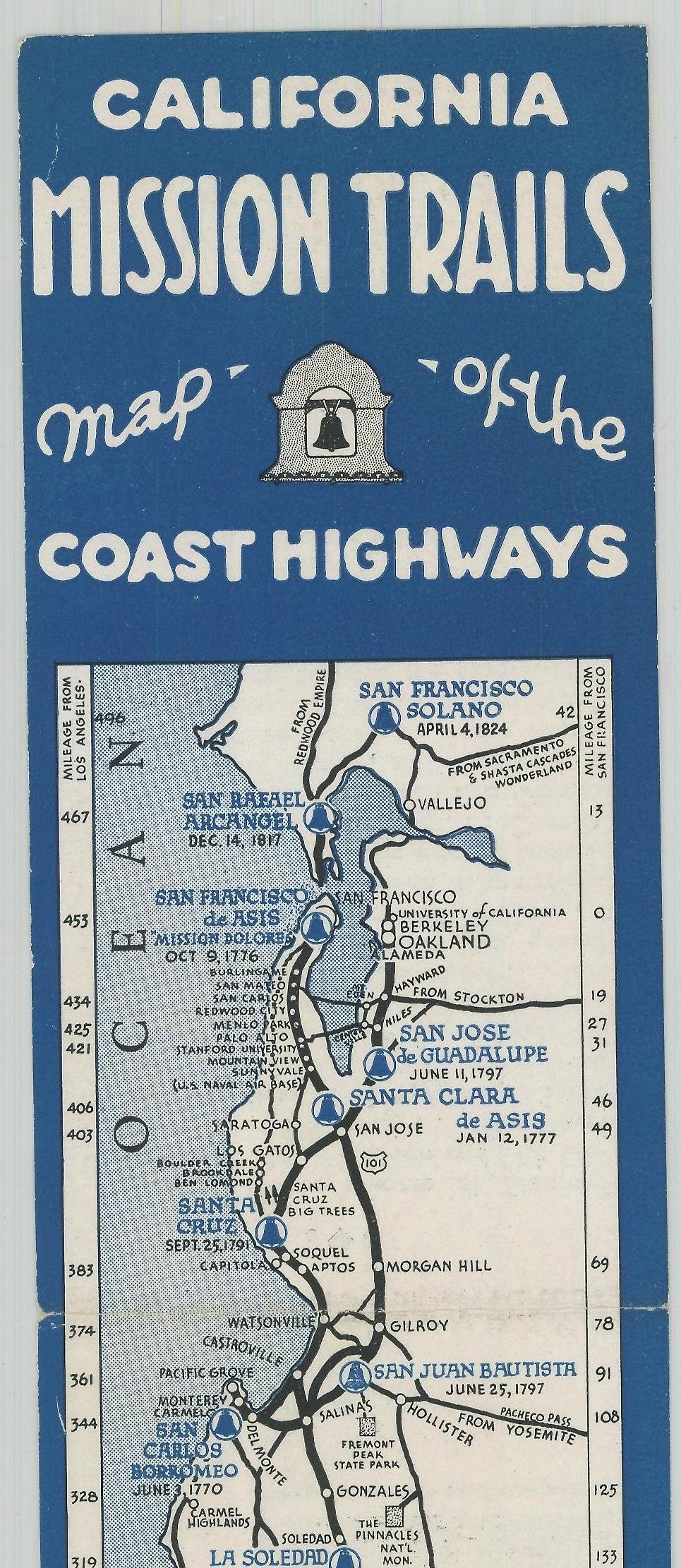 Map Of California Missions Printable California Missions Maps