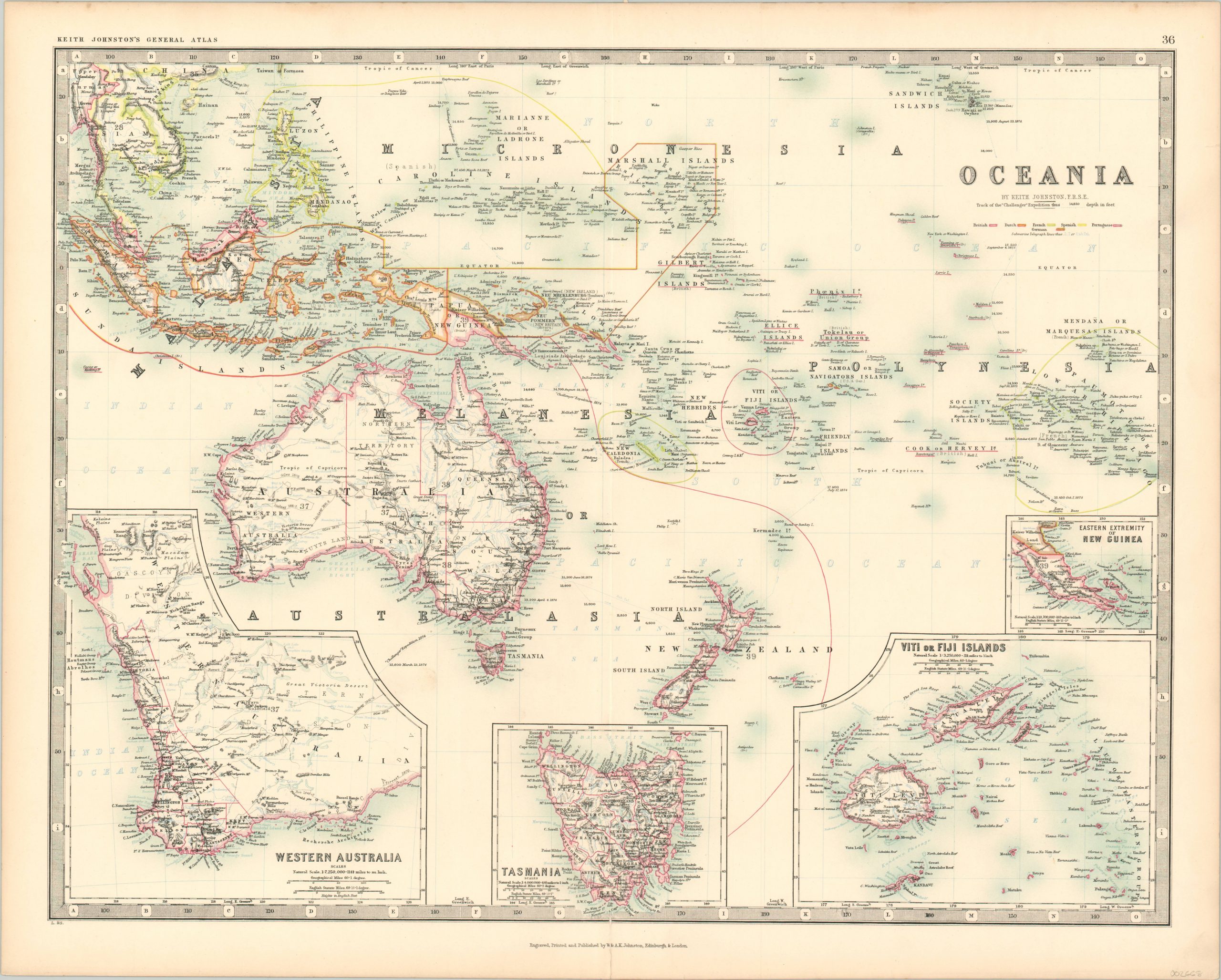 Oceania - A cartographic depiction of the colonization of Oceania. by ...