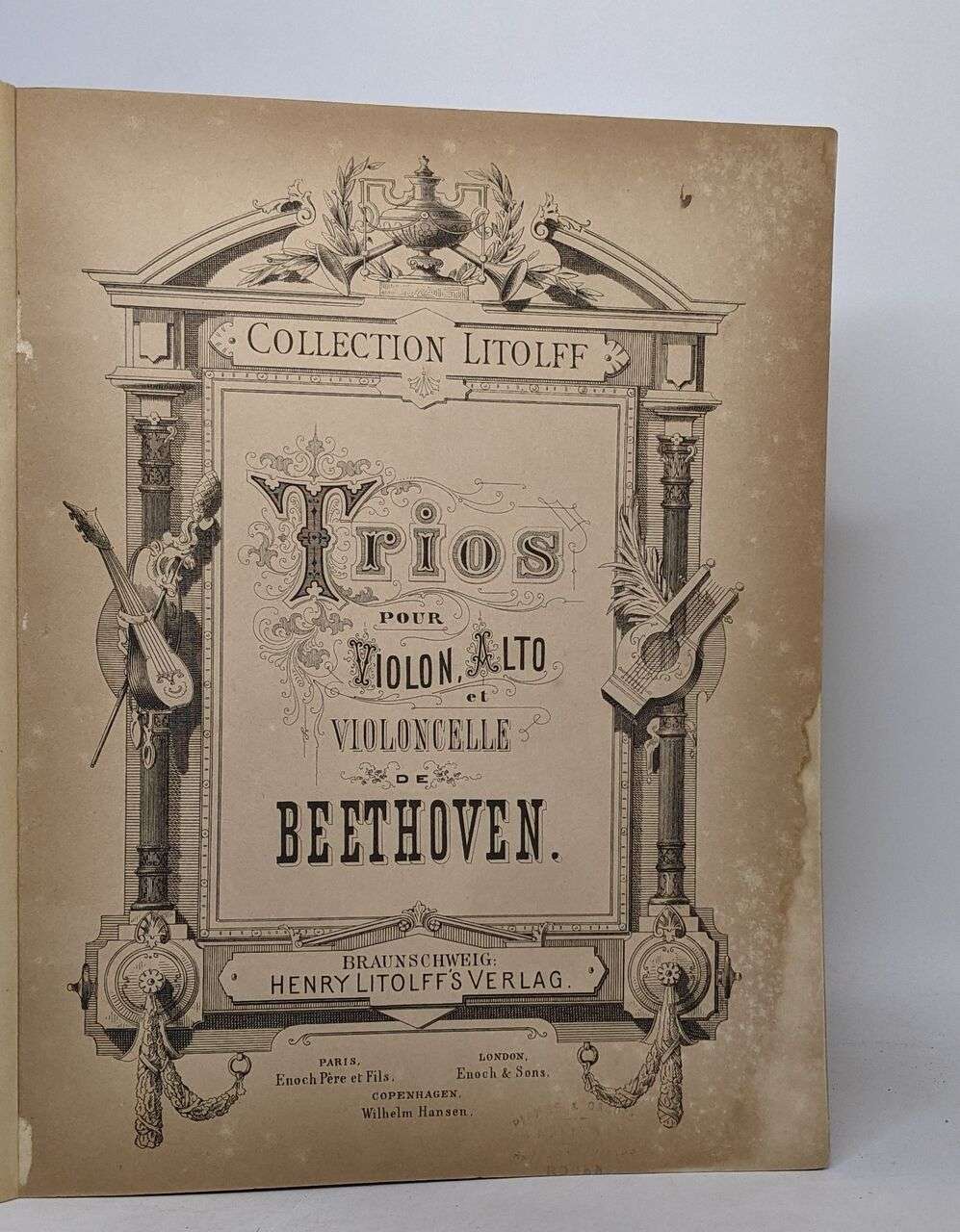 Collection Litolff vol. 65: Beethoven trios pour violon Alto et ...
