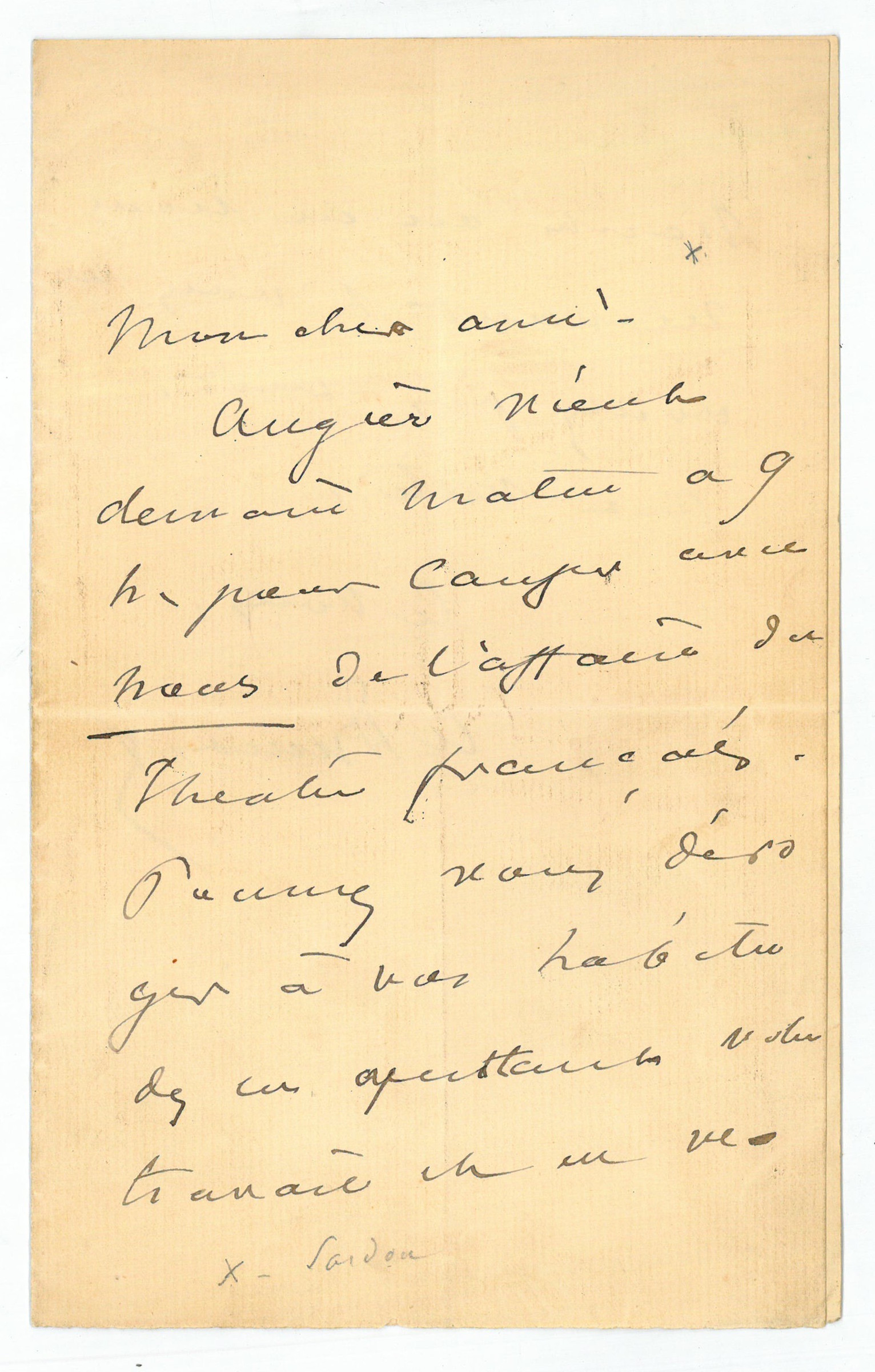 2 autograph letters signed. by Dumas, Alexandre (fils), French writer ...