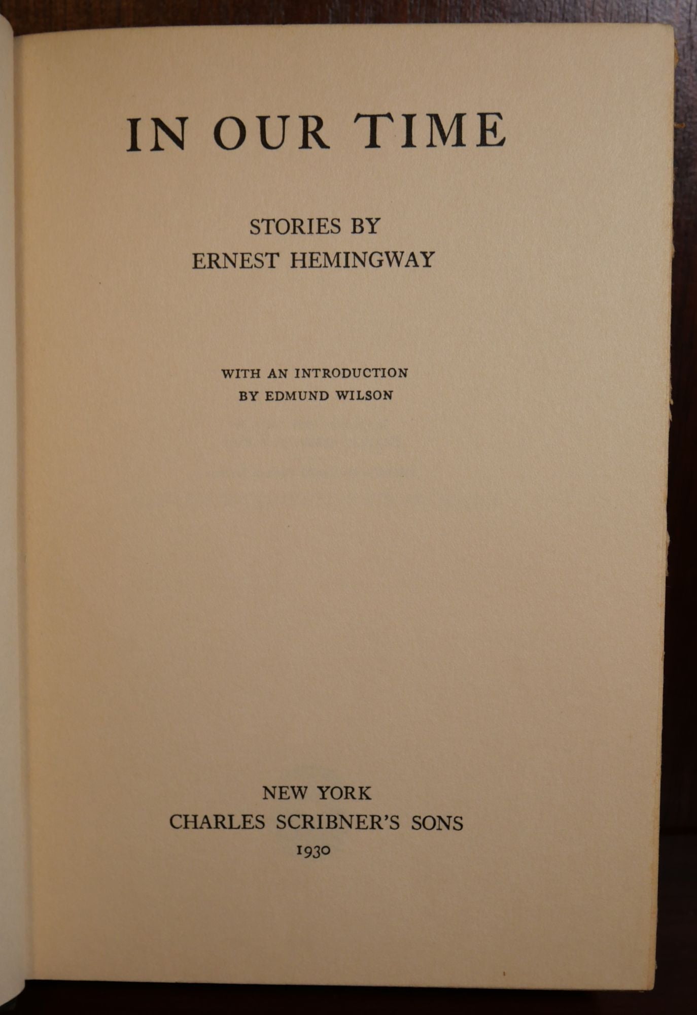 In Our Time by Ernest Hemingway: (1930) | Ernestoic Books