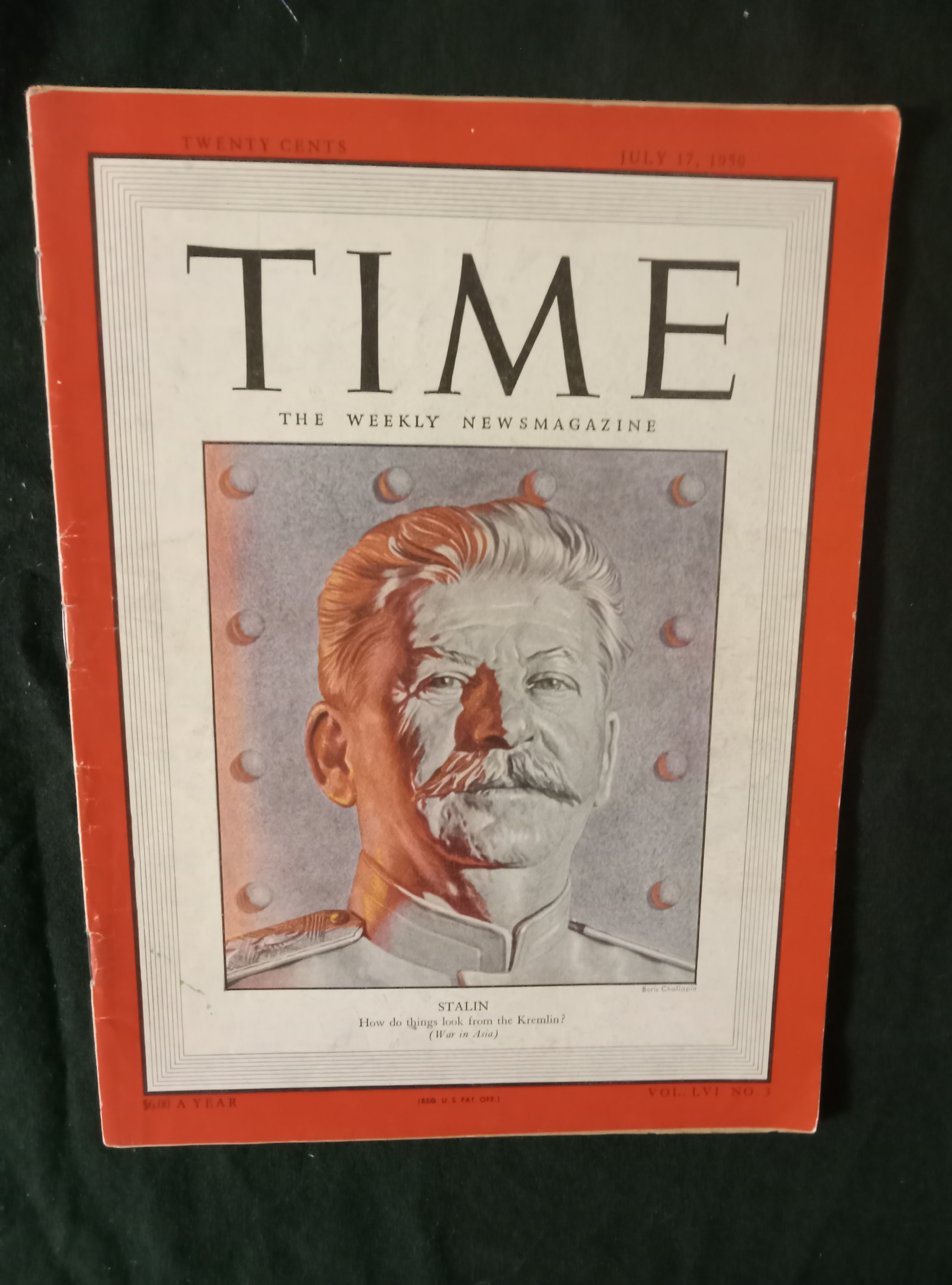 Time Magazine. July 17, 1950. Cover : Stalin. by Luce, Henry R., editor ...