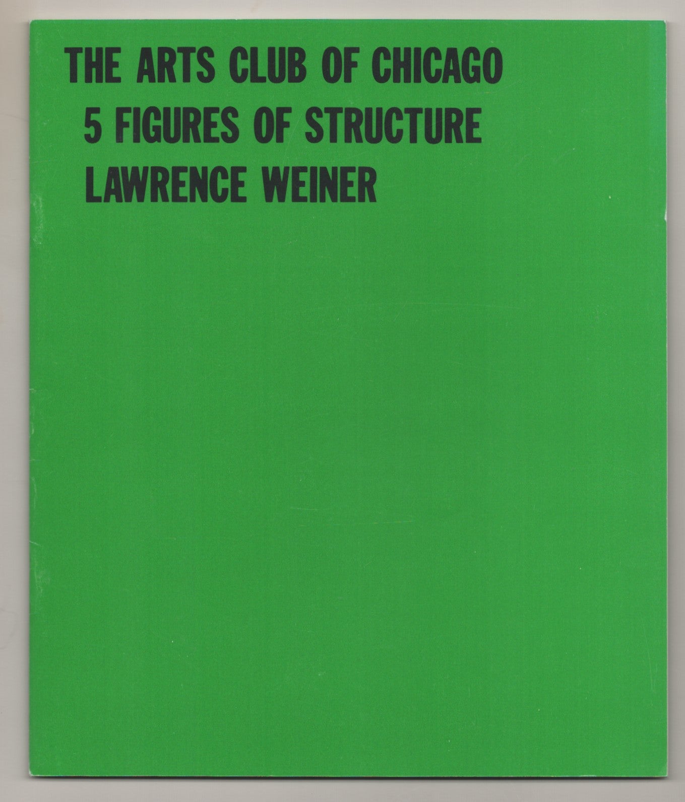 5 Figures of Structures by WEINER, Lawrence and Anne Rorimer: (1987 ...
