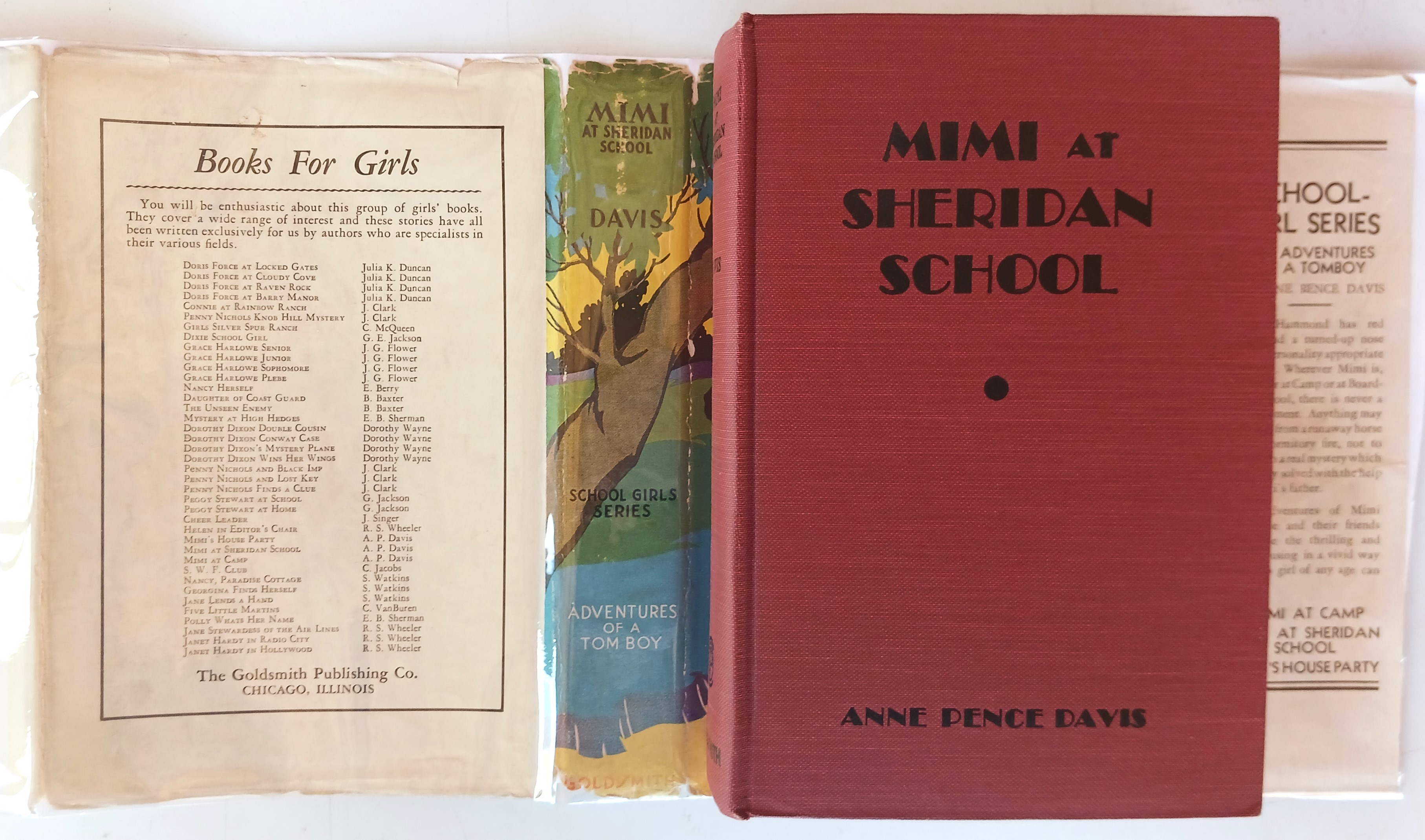 Mimi at Sheridan School by Davis, Anne Pence: VG-/G+ Hardcover (1935 ...